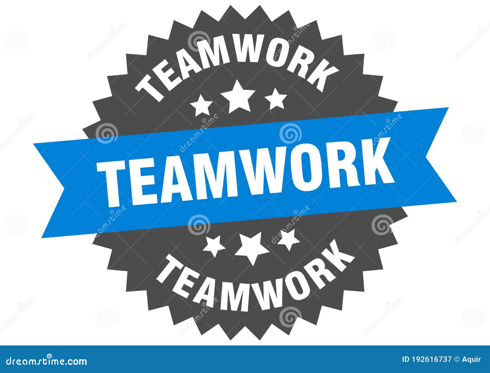 Teamwork Sign. Teamwork Round Isolated Ribbon Label. Stock Vector ...