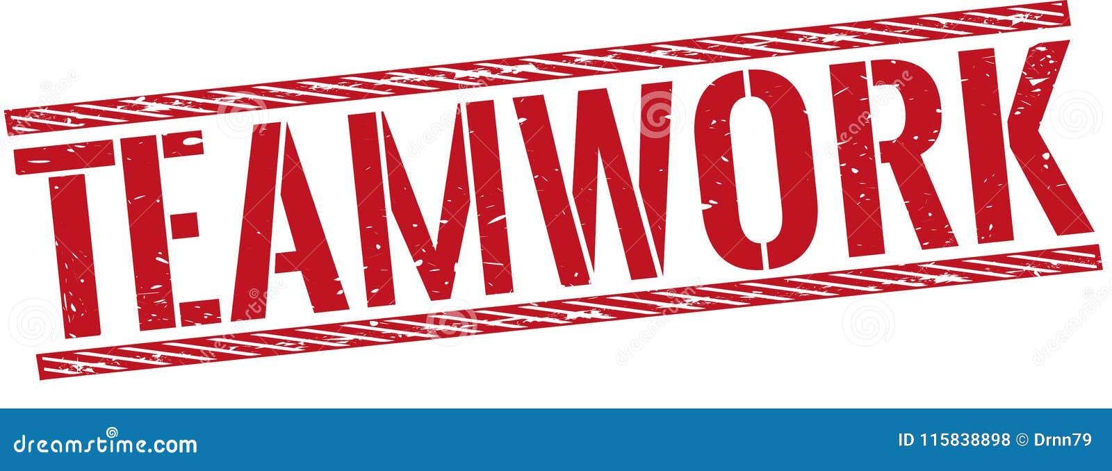 Teamwork Rubber Stamp Vintage Illustration Stock Illustration ...