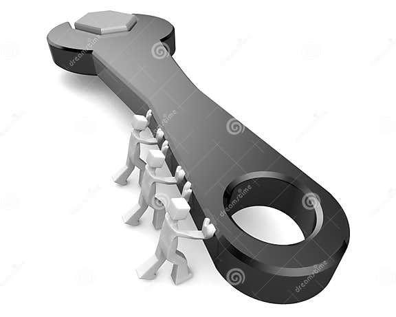 Teamwork Services and Maintenance Concept Stock Illustration ...