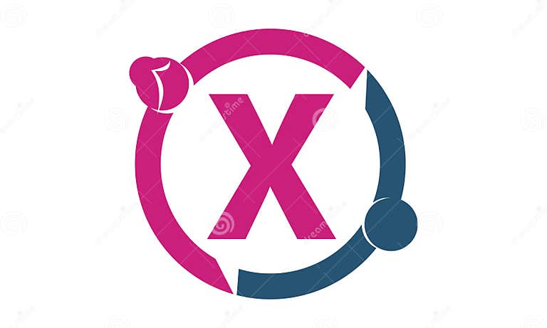 Teamwork Sharing Dating Initial X Stock Vector - Illustration of ...