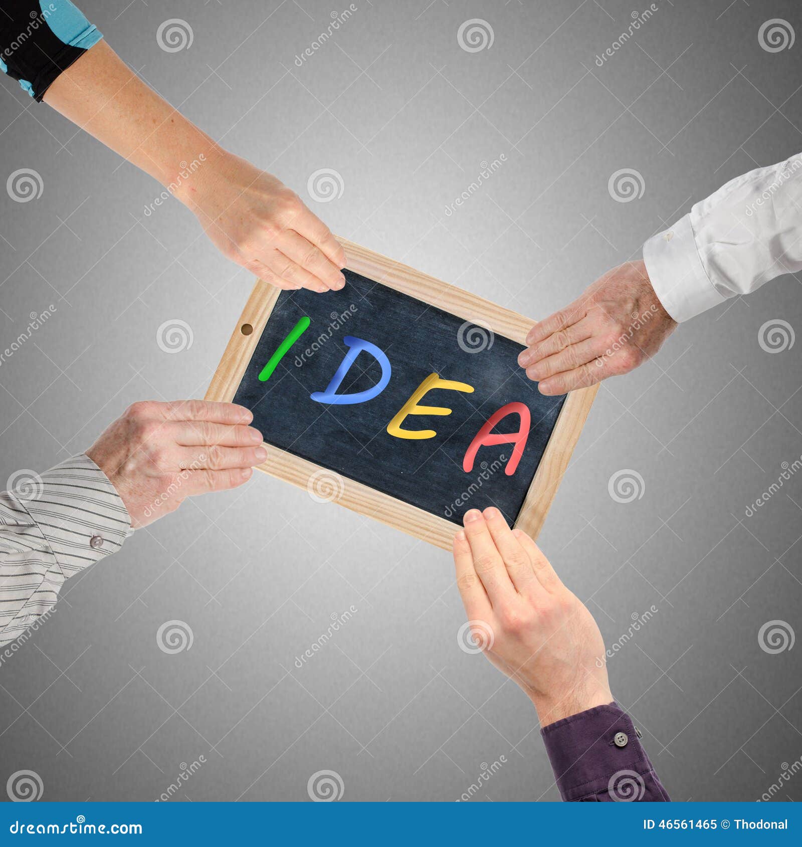 Teamwork and Sharing of Ideas Stock Image - Image of arms, concept ...
