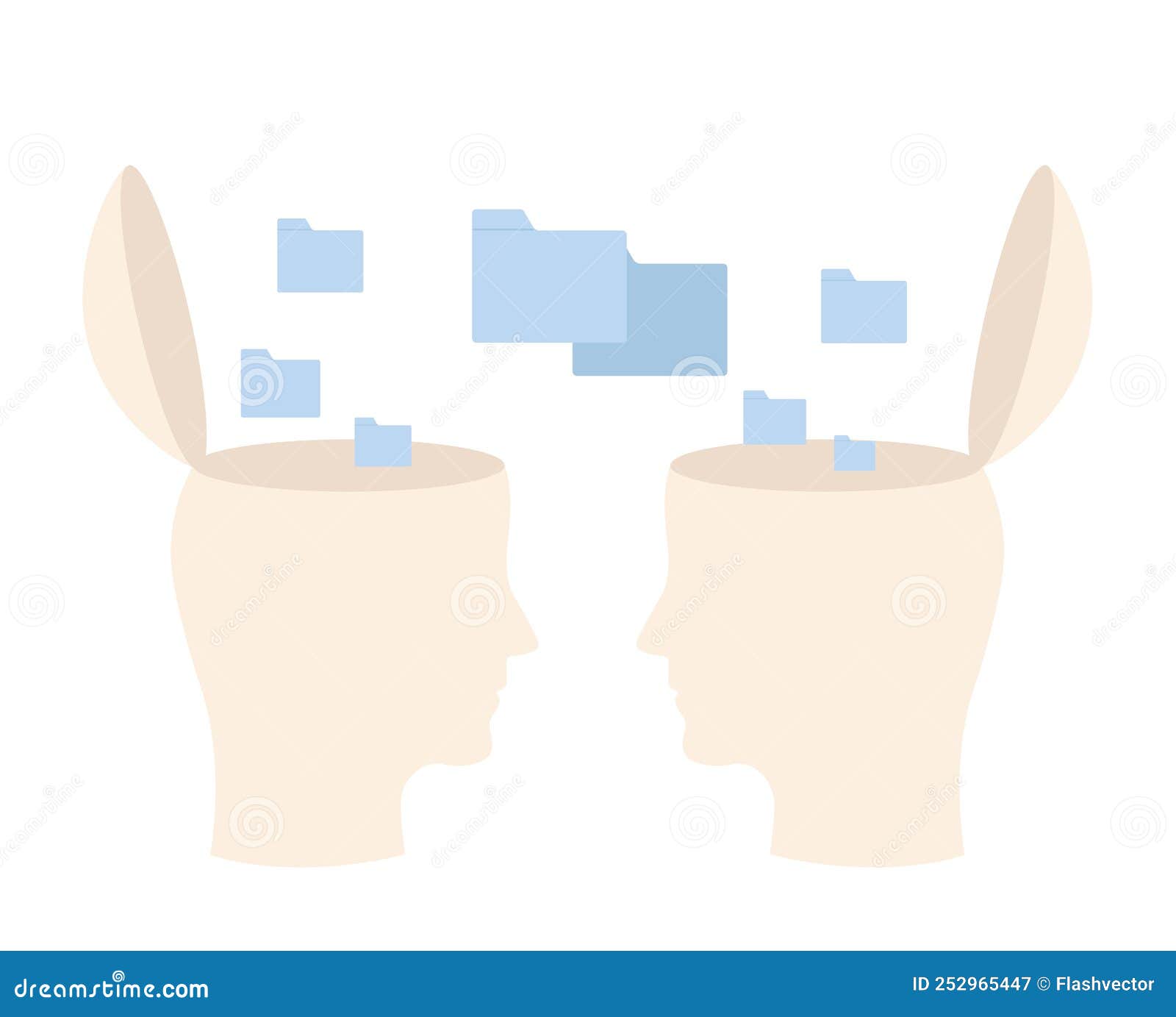 Teamwork Sharing Information Stock Vector - Illustration of light ...