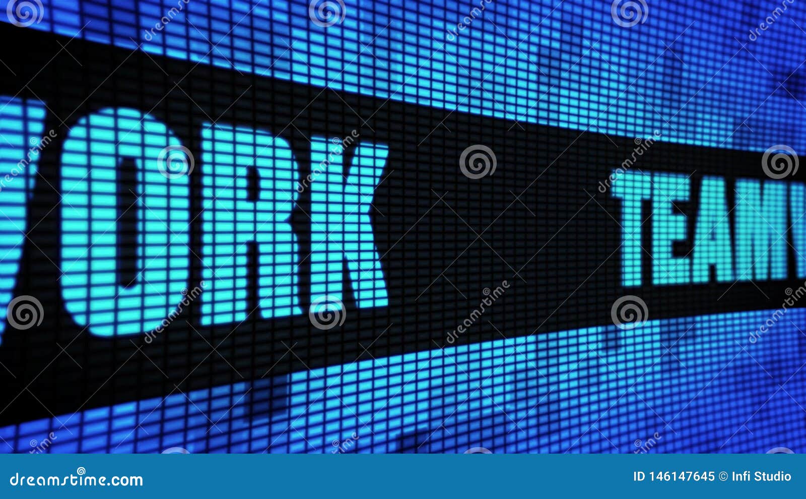 Teamwork Side Text Scrolling LED Wall Pannel Display Sign Board Stock ...