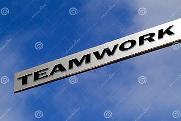 Teamwork sign stock photo. Image of blue, buzzword, teamwork - 396020