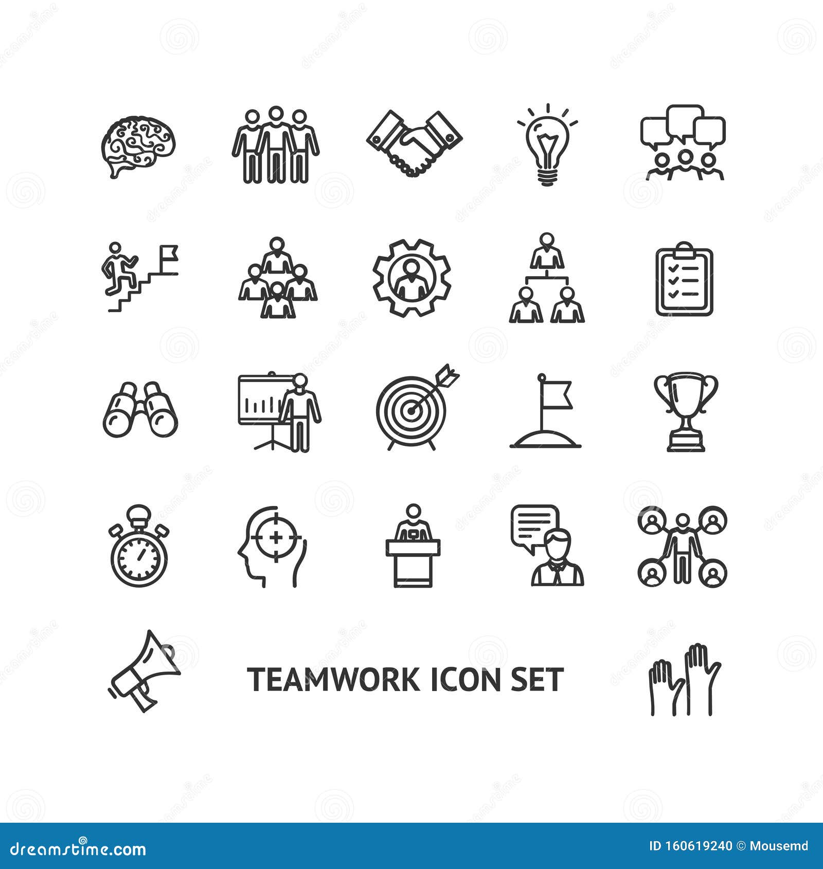 Teamwork Sign With Success People Concept, Vectot Illustration ...