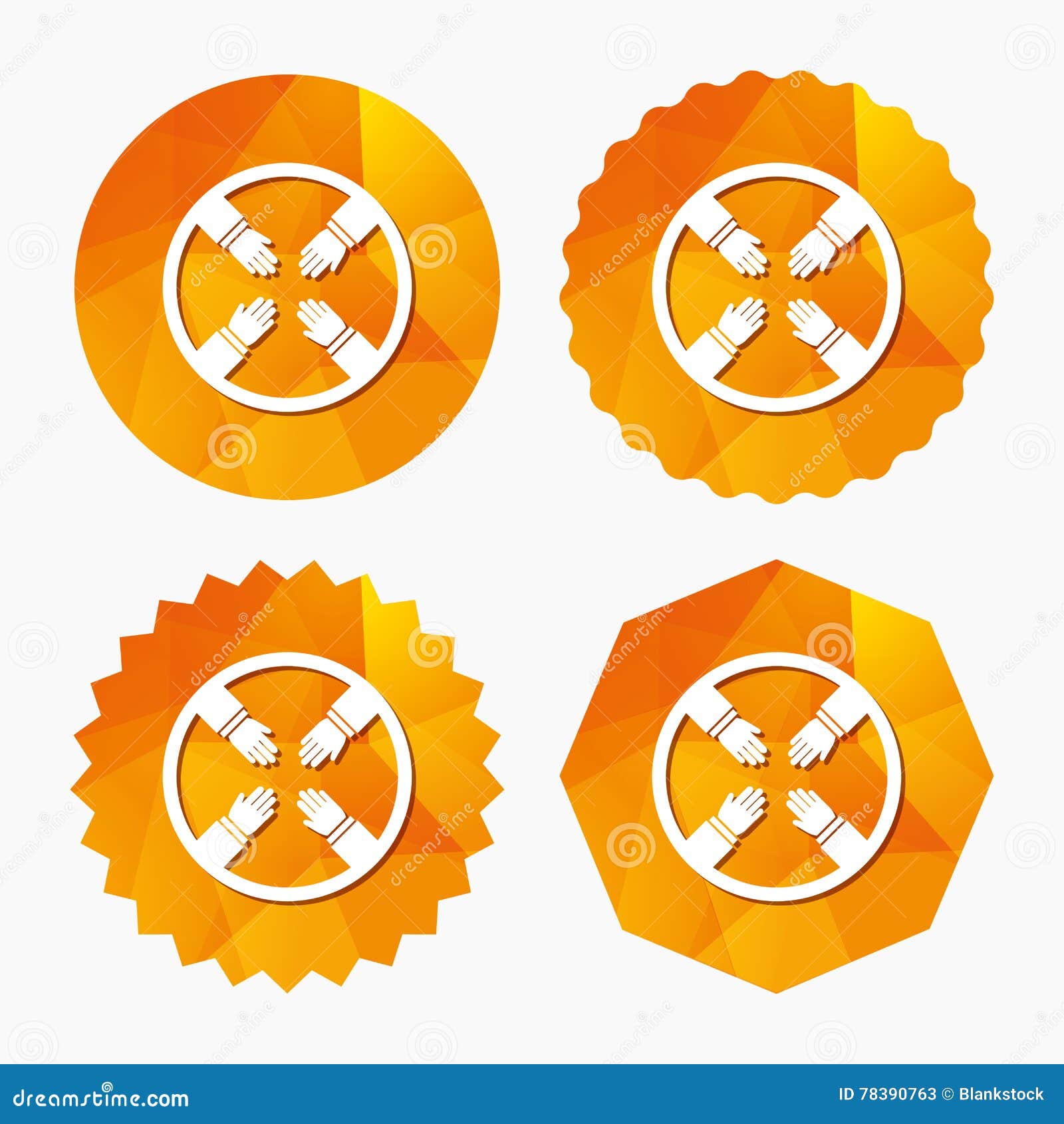 Teamwork Sign Icon. Helping Hands. Stock Vector - Illustration of ...