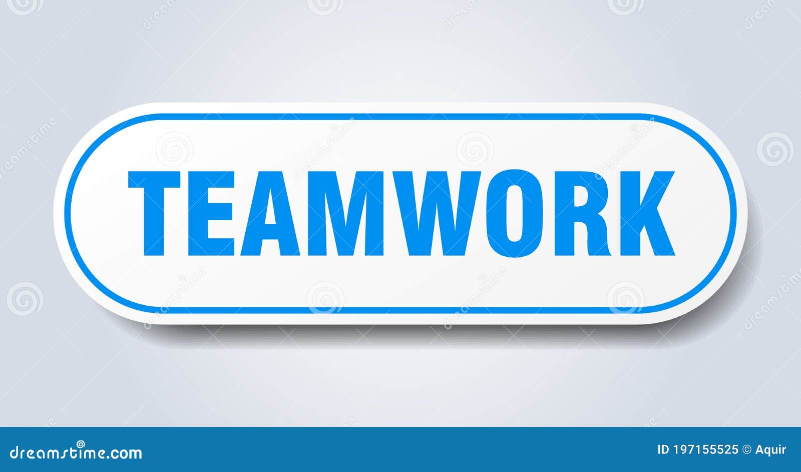 Teamwork Sign. Rounded Isolated Button. White Sticker Stock Vector ...