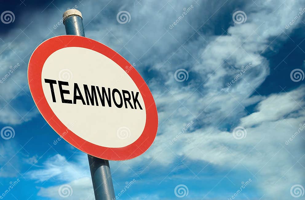 Teamwork Signage stock photo. Image of business, panorama - 11126194