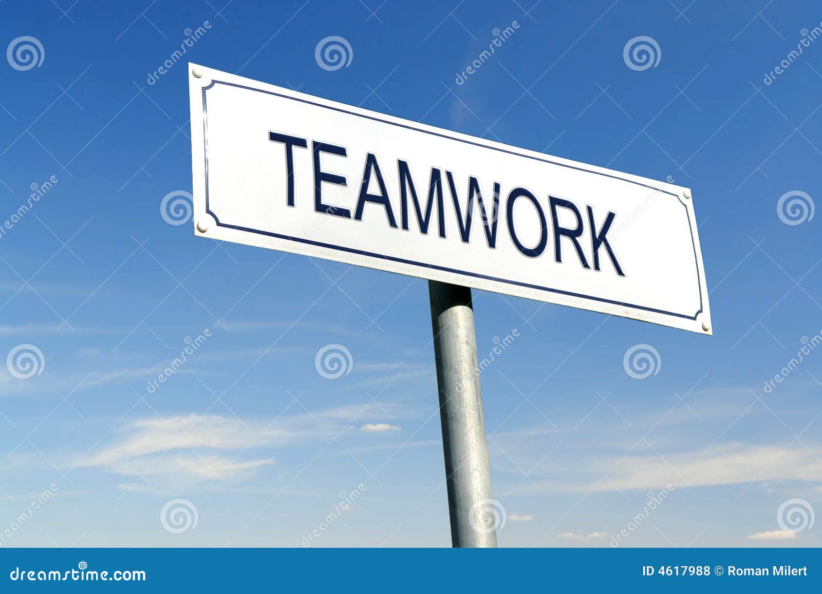 Teamwork signpost stock photo. Image of communication - 4617988