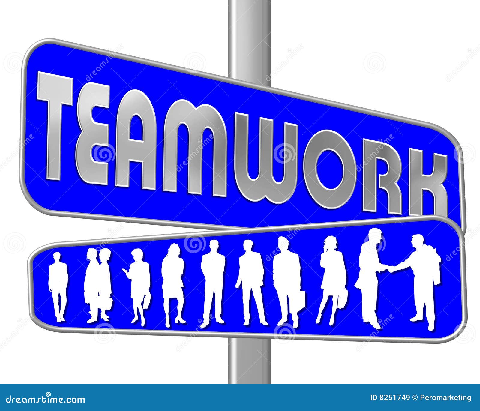 Teamwork Signpost stock illustration. Illustration of teamwork - 8251749