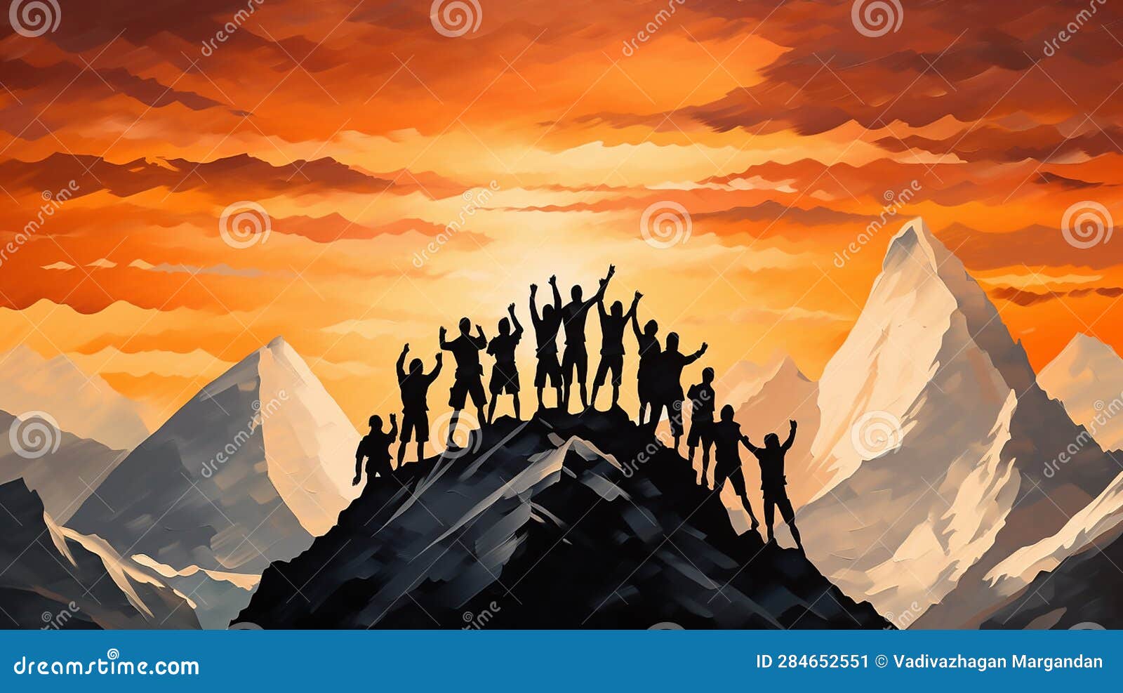 Teamwork silhouette stock illustration. Illustration of friend - 284652551