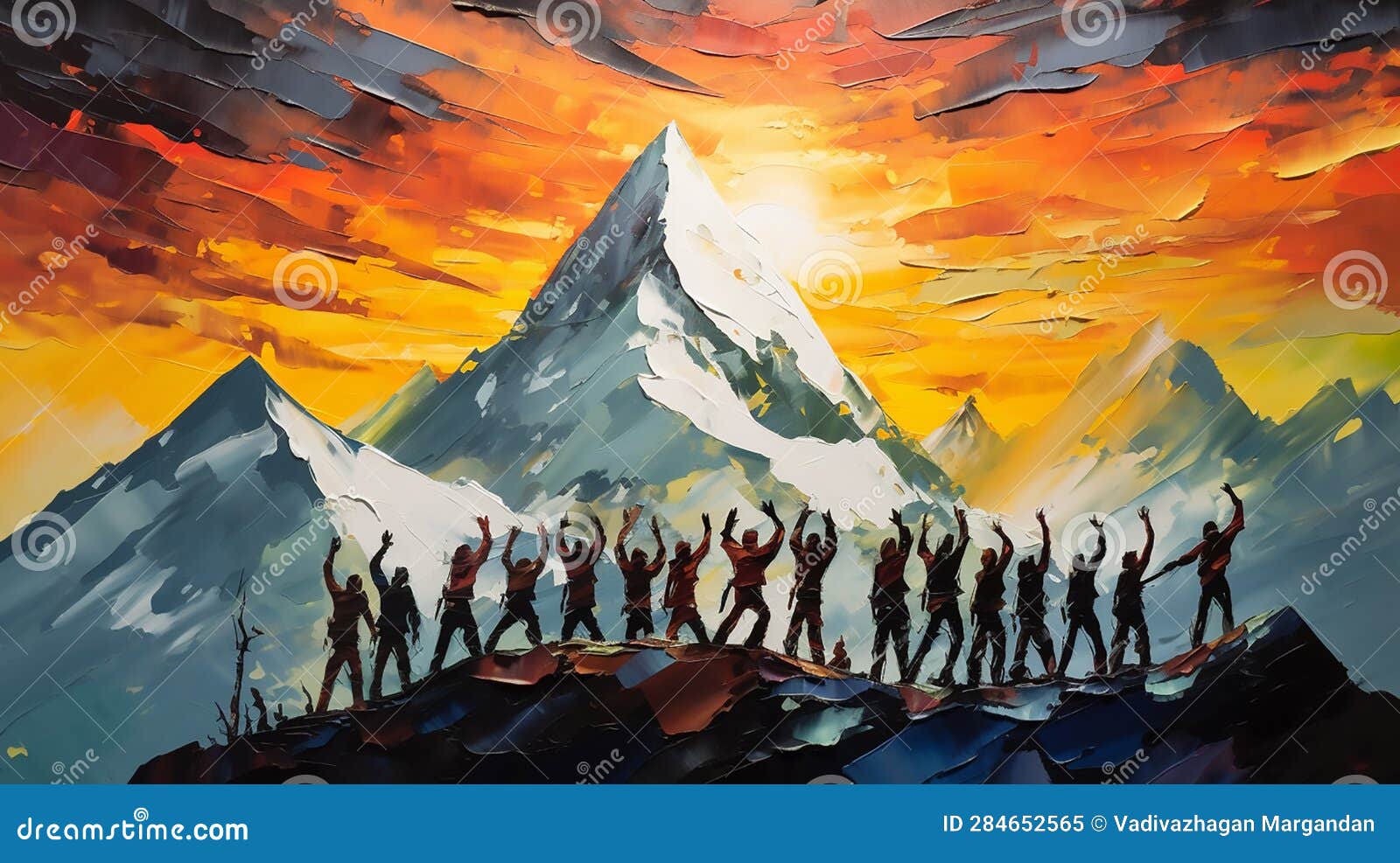 Teamwork silhouette stock illustration. Illustration of team - 284652565