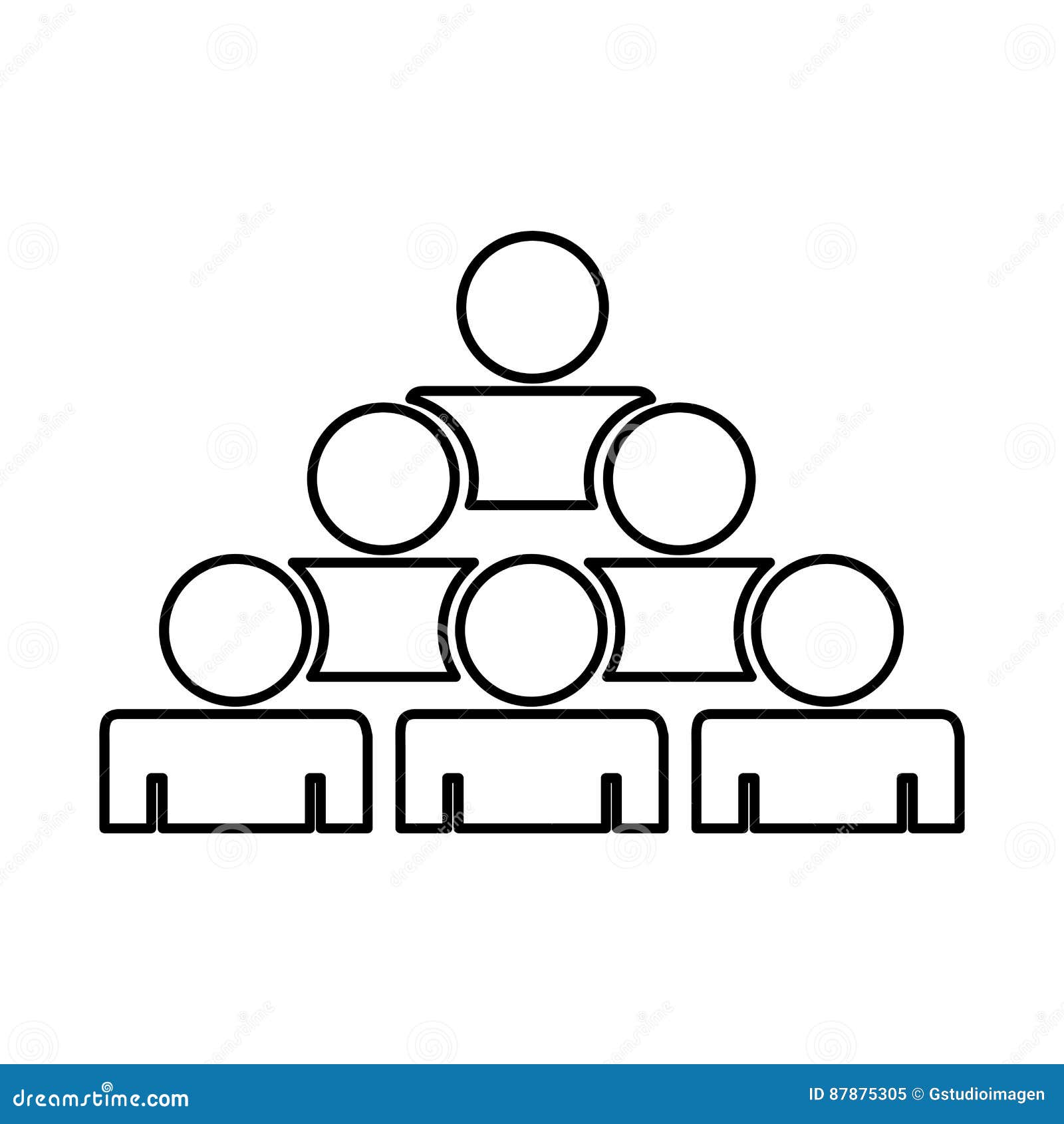 Teamwork Silhouette Figure Human Stock Vector - Illustration of ...