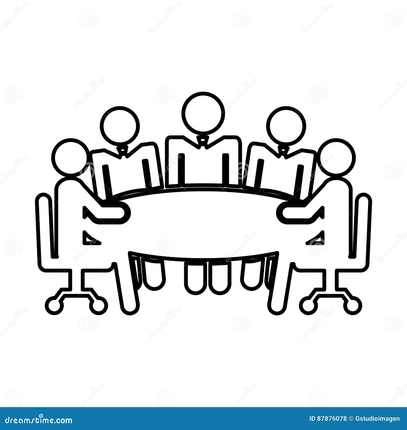 Teamwork Silhouette Figure Human Cartoon Vector | CartoonDealer.com ...