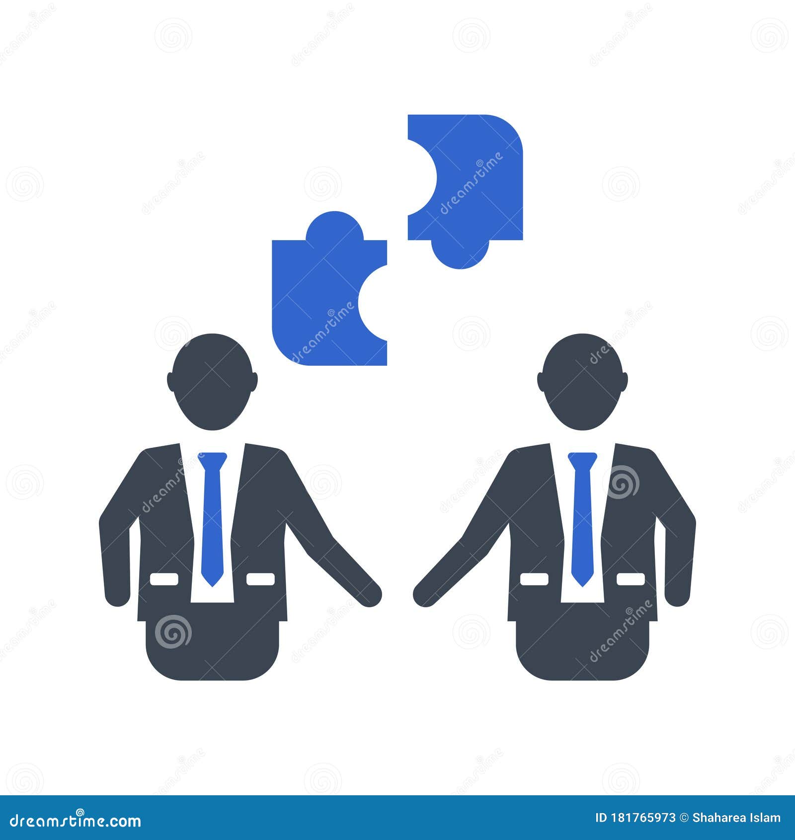 Teamwork solution icon stock vector. Illustration of symbol - 181765973