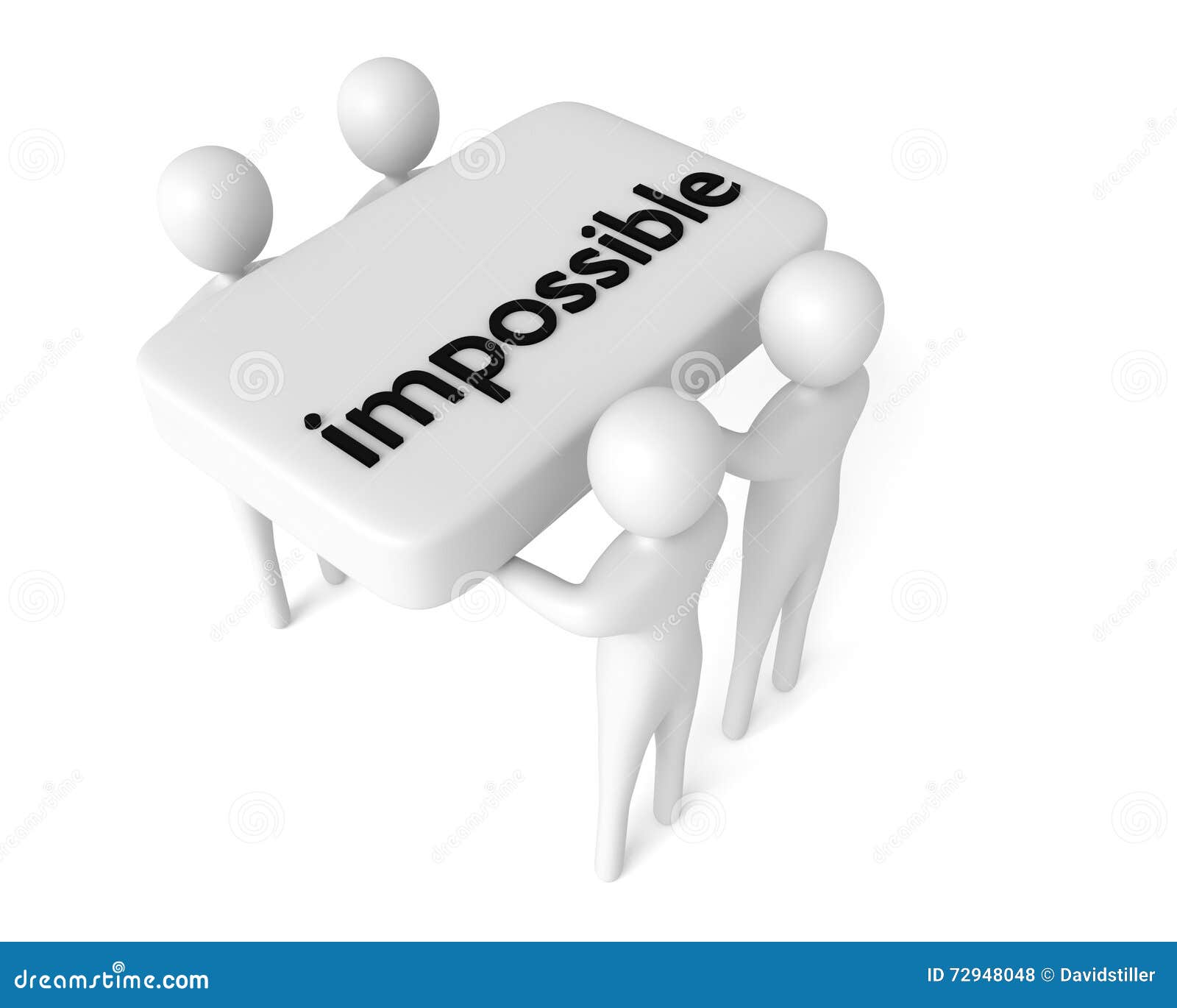 Teamwork: Solution To a Big Problem, 3d Men, 3d Illustration Stock ...