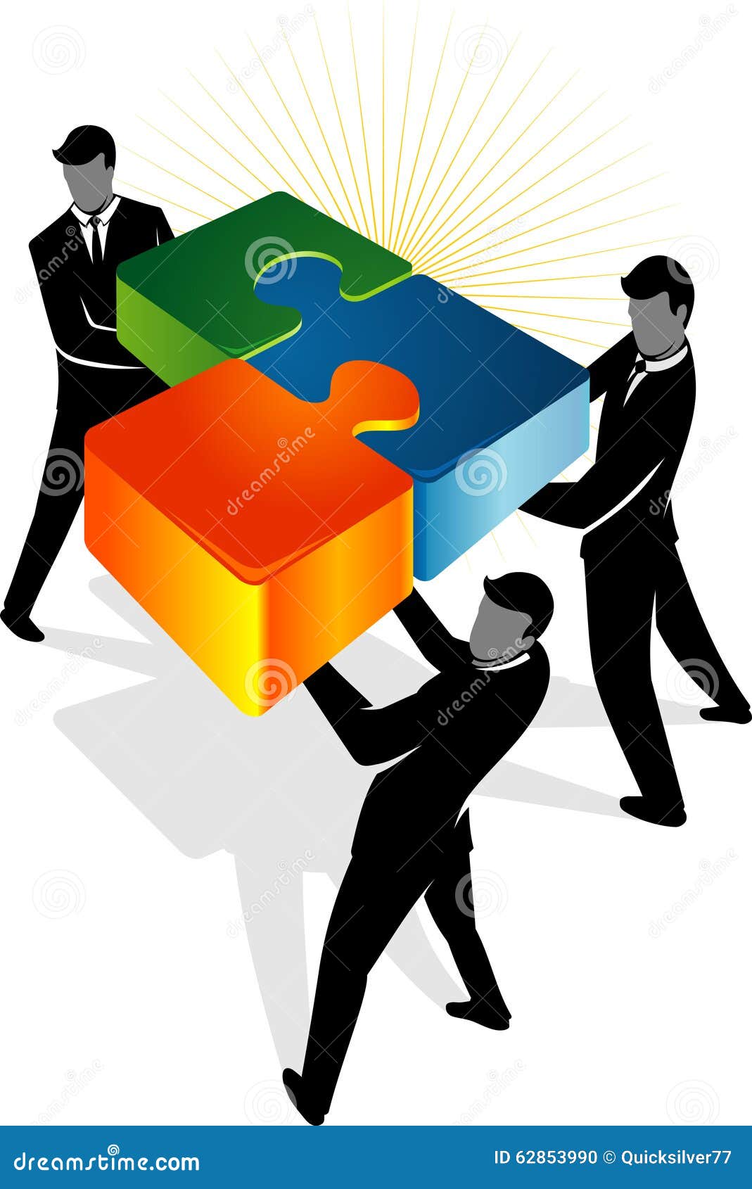 Teamwork Solutions stock vector. Illustration of business - 62853990