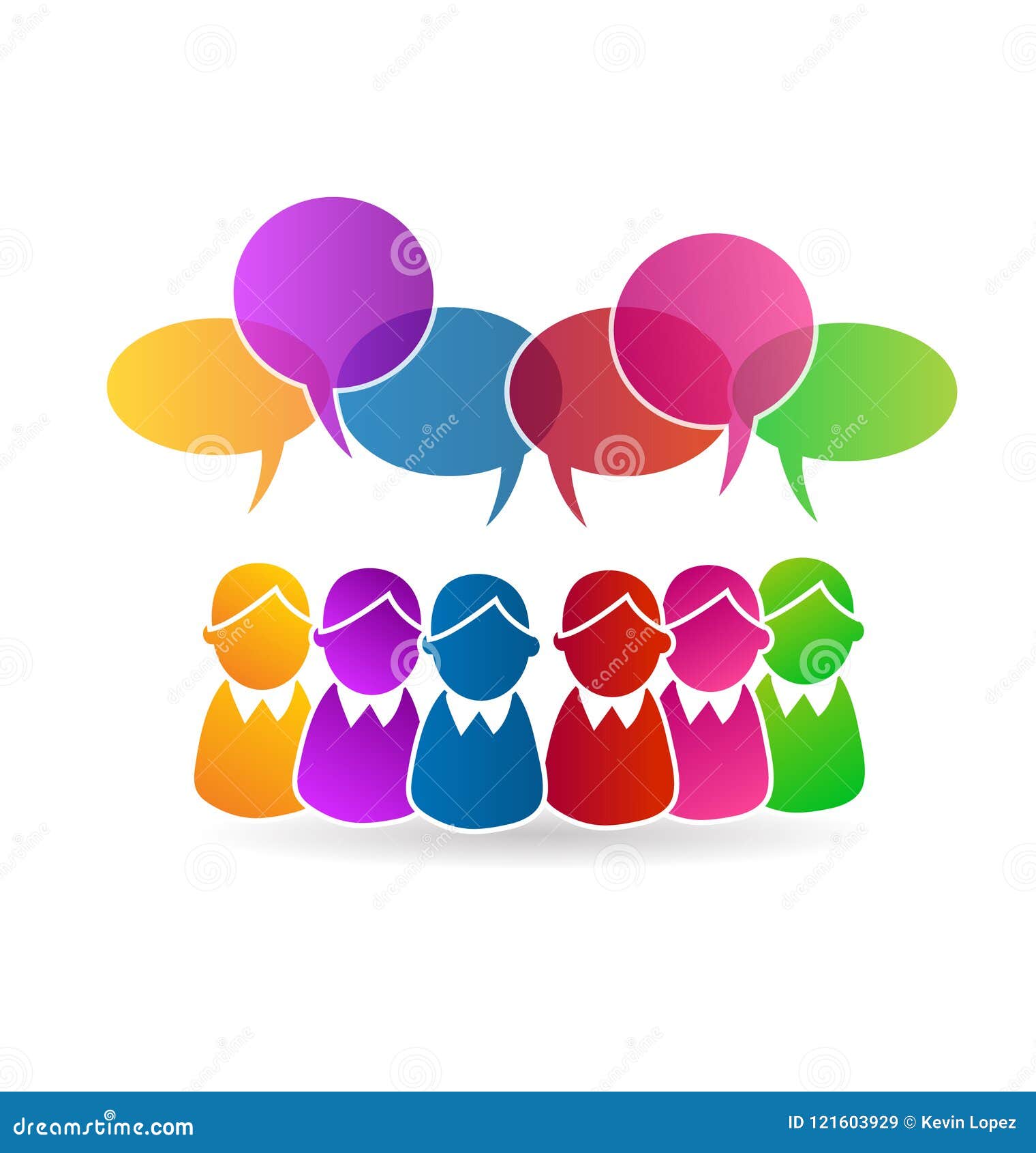 Teamwork Speech Bubble Group Vector Stock Vector - Illustration of ...
