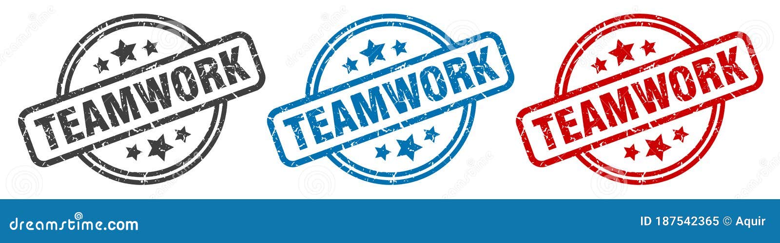 Teamwork Stamp. Teamwork Round Isolated Sign Stock Vector ...