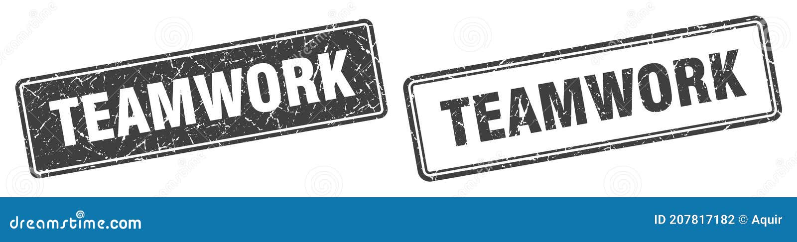 Teamwork Stamp Set. Teamwork Square Grunge Sign Stock Vector ...