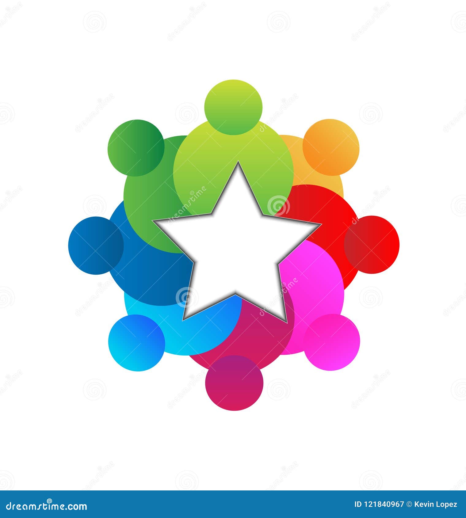 Teamwork Star Educational Concept Vector Logo Stock Vector ...