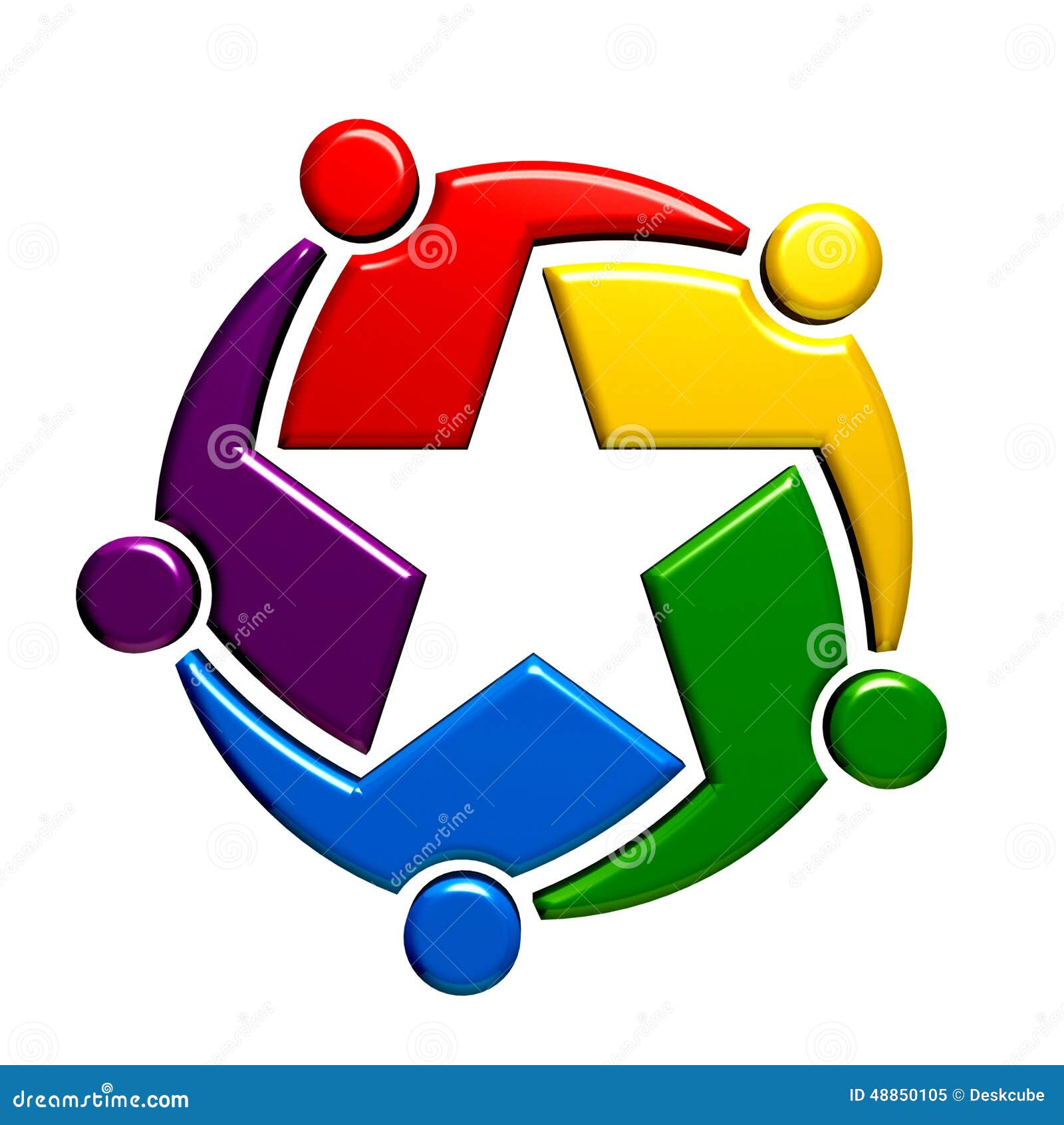 People logo. Star stock illustration. Illustration of hand - 48850105