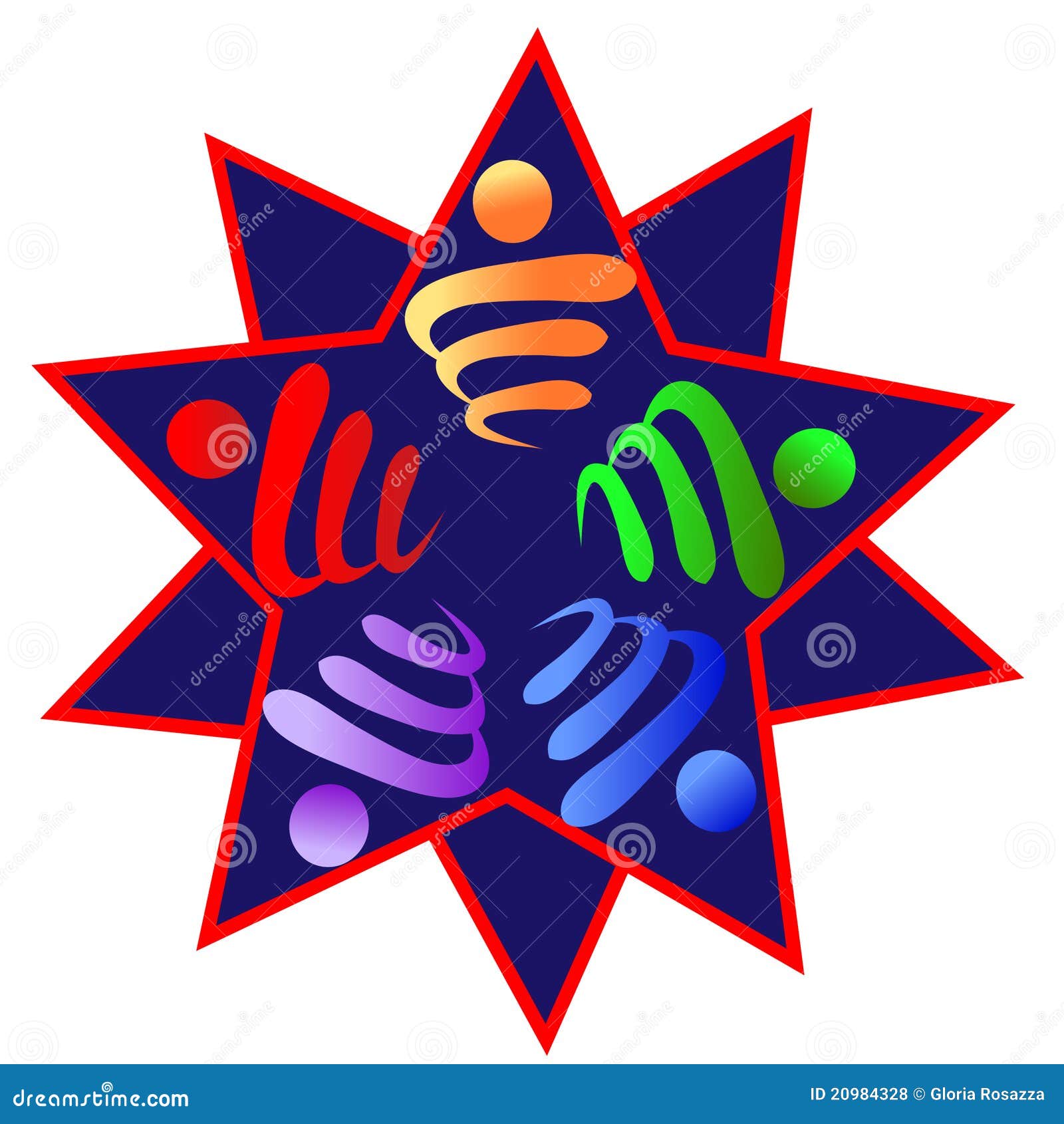 Teamwork stars logo stock vector. Illustration of social - 20984328