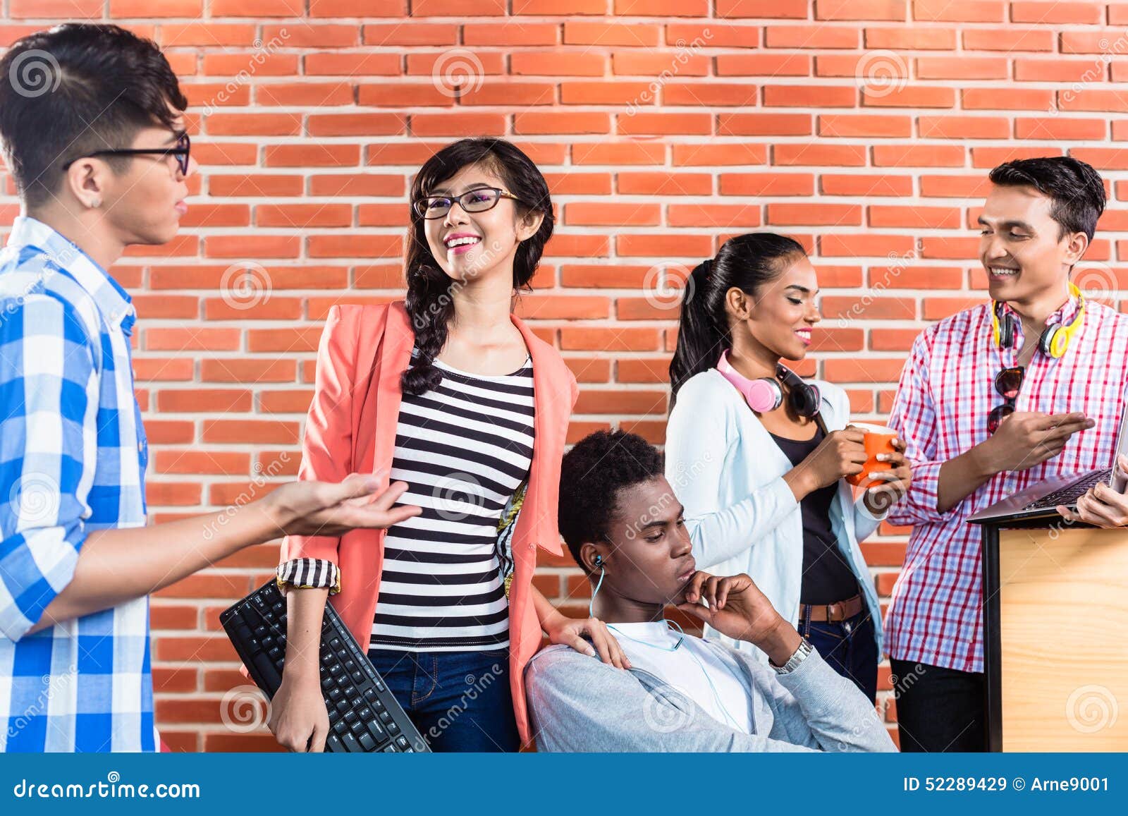 Teamwork in Start-up Coworking Space Stock Image - Image of casual ...