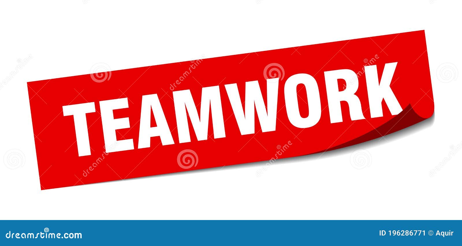 Teamwork Sticker. Square Isolated Label Sign. Peeler Stock Vector ...