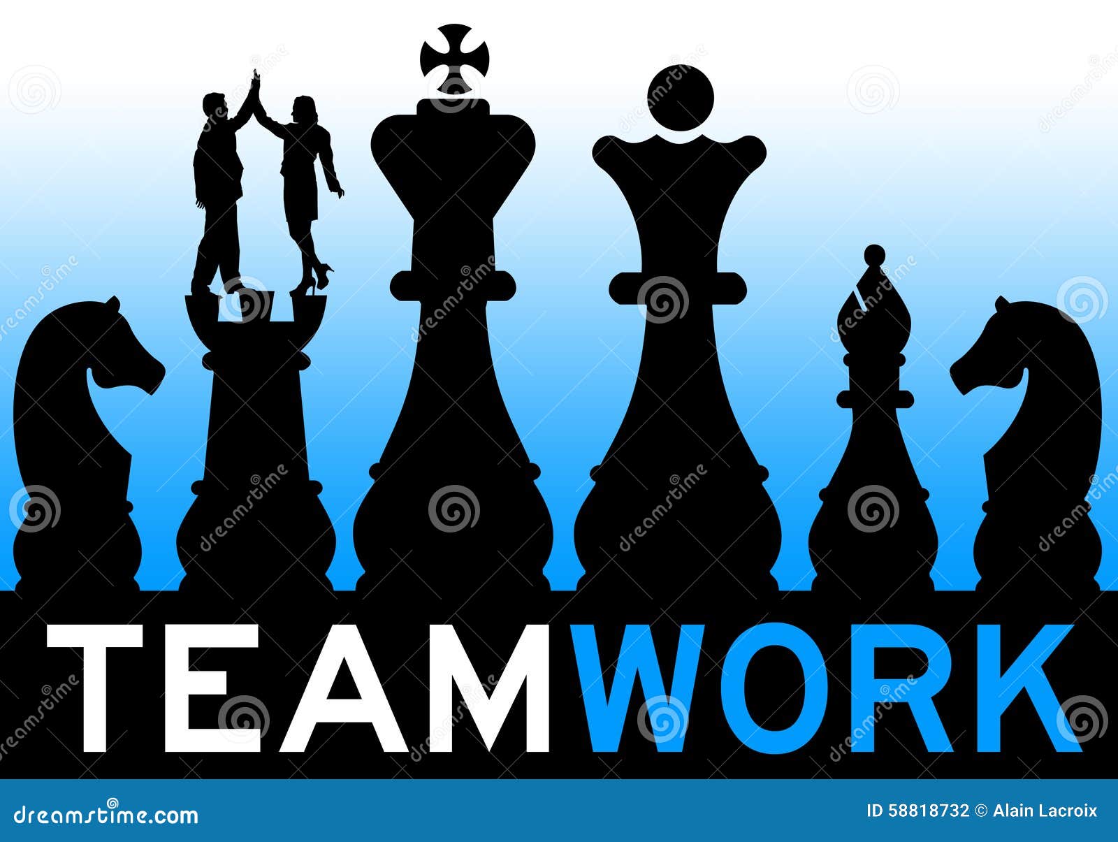 Teamwork strategy stock illustration. Illustration of goals - 58818732