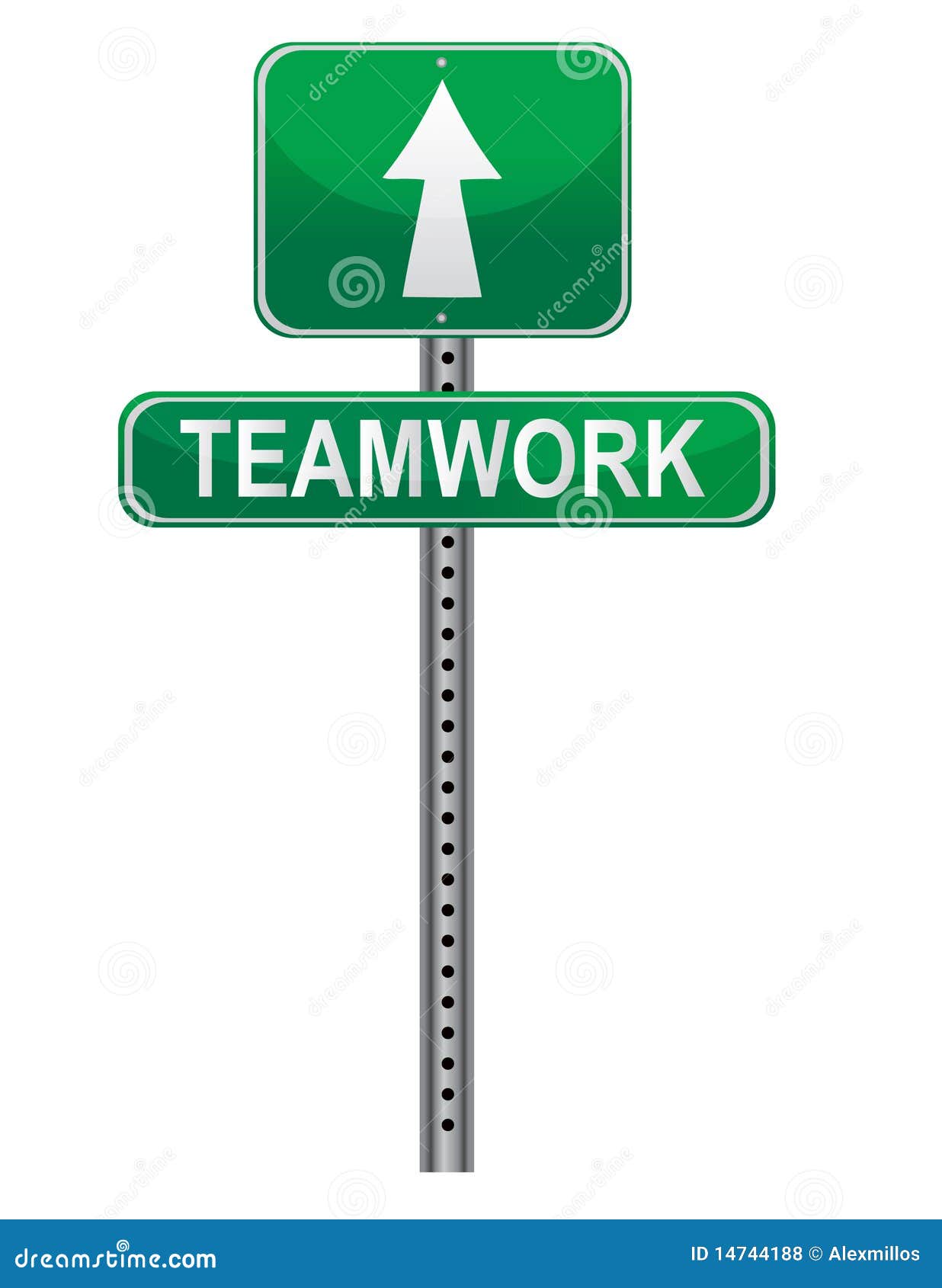 Teamwork Street sign stock vector. Illustration of cooperation - 14744188
