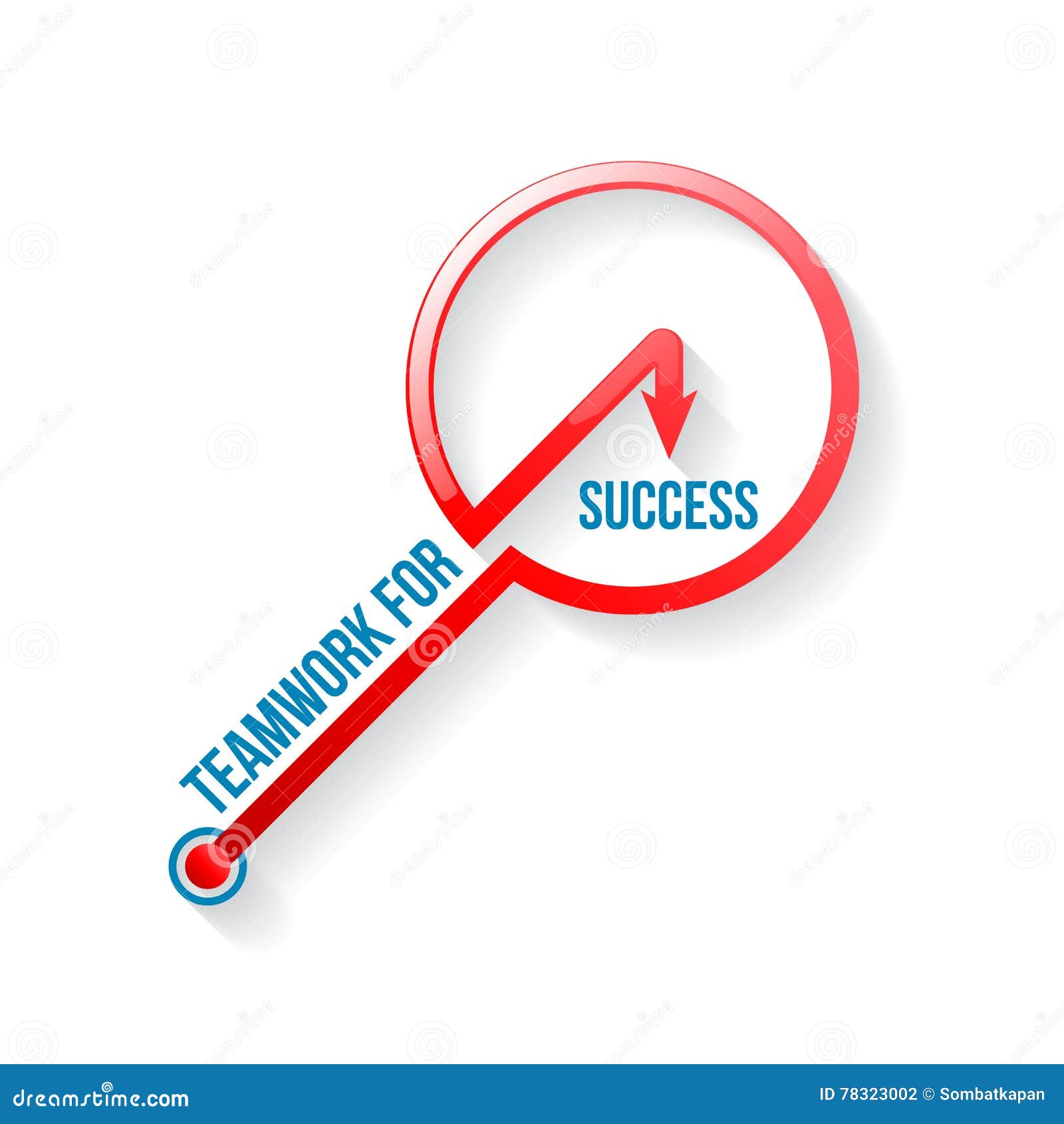 Teamwork for Success Key Style Stock Vector - Illustration of teamwork ...