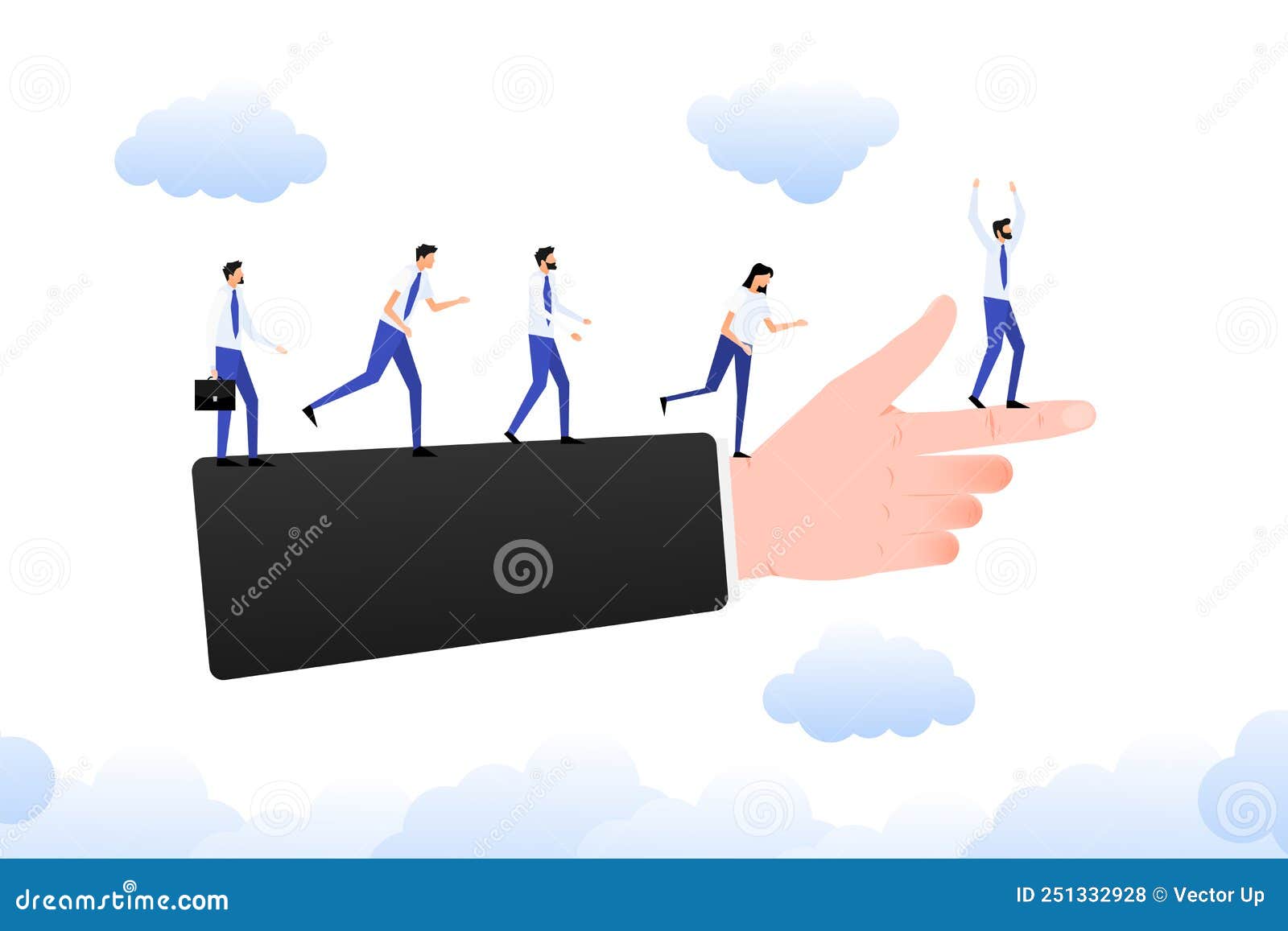 Teamwork Success. Leadership. Leadership or Challenge. Vector ...