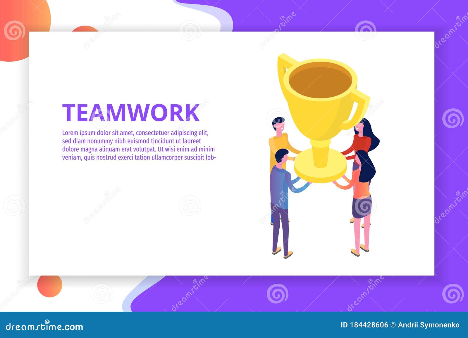 Teamwork, Success, Victory Team Concept Isometric. Stock Vector ...