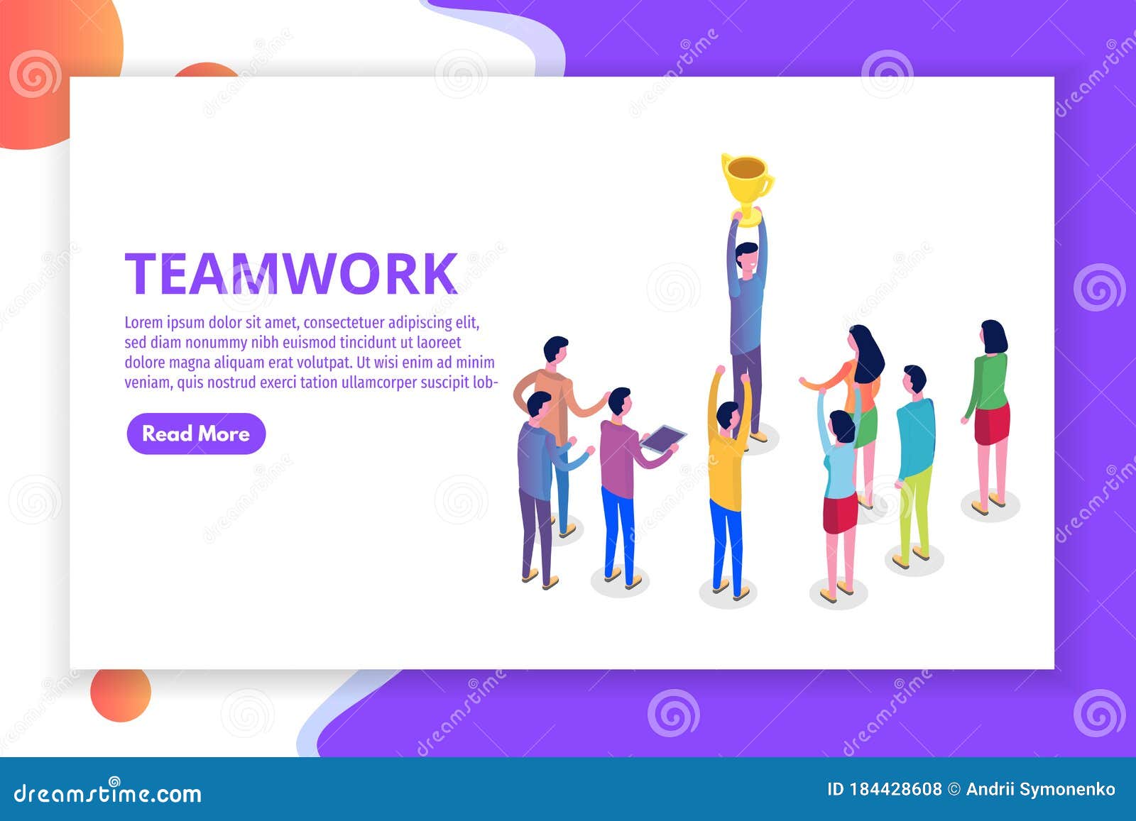 Teamwork, Success, Victory Team Concept Isometric. Stock Vector ...