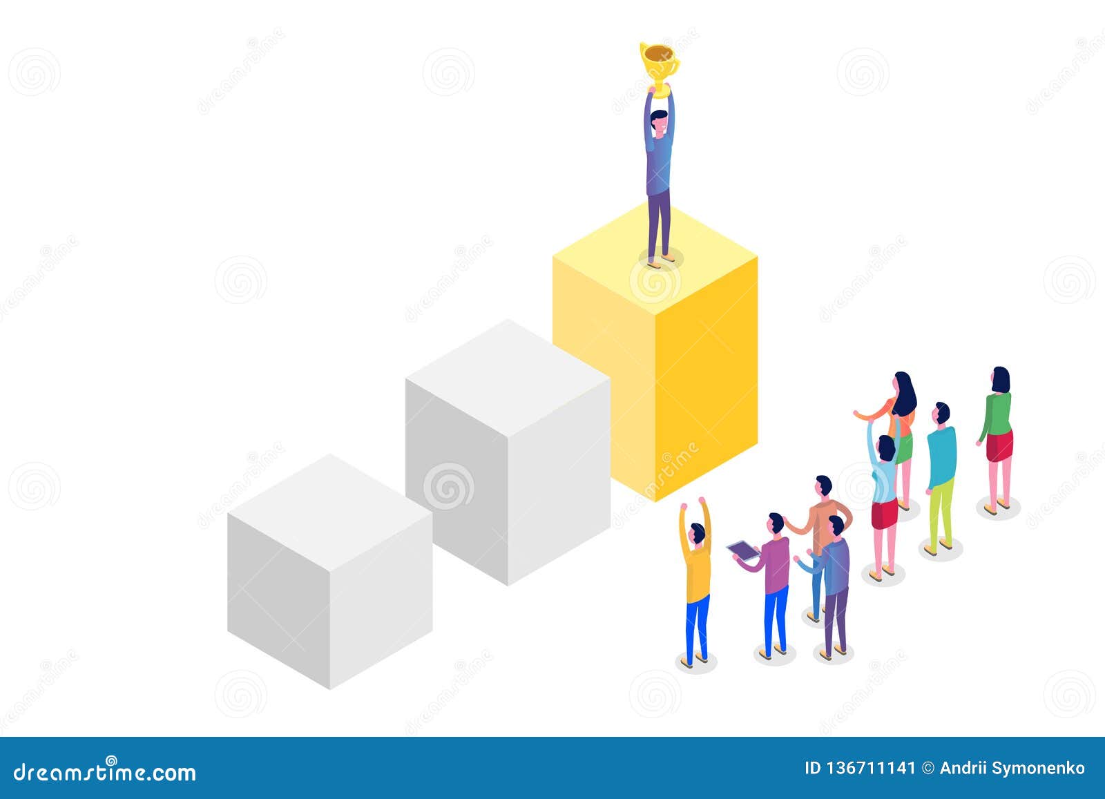 Teamwork, Success, Victory Team Concept Isometric. Stock Vector ... Teamwork, Success, Victory Team Concept Isometric. Stock Vector ...