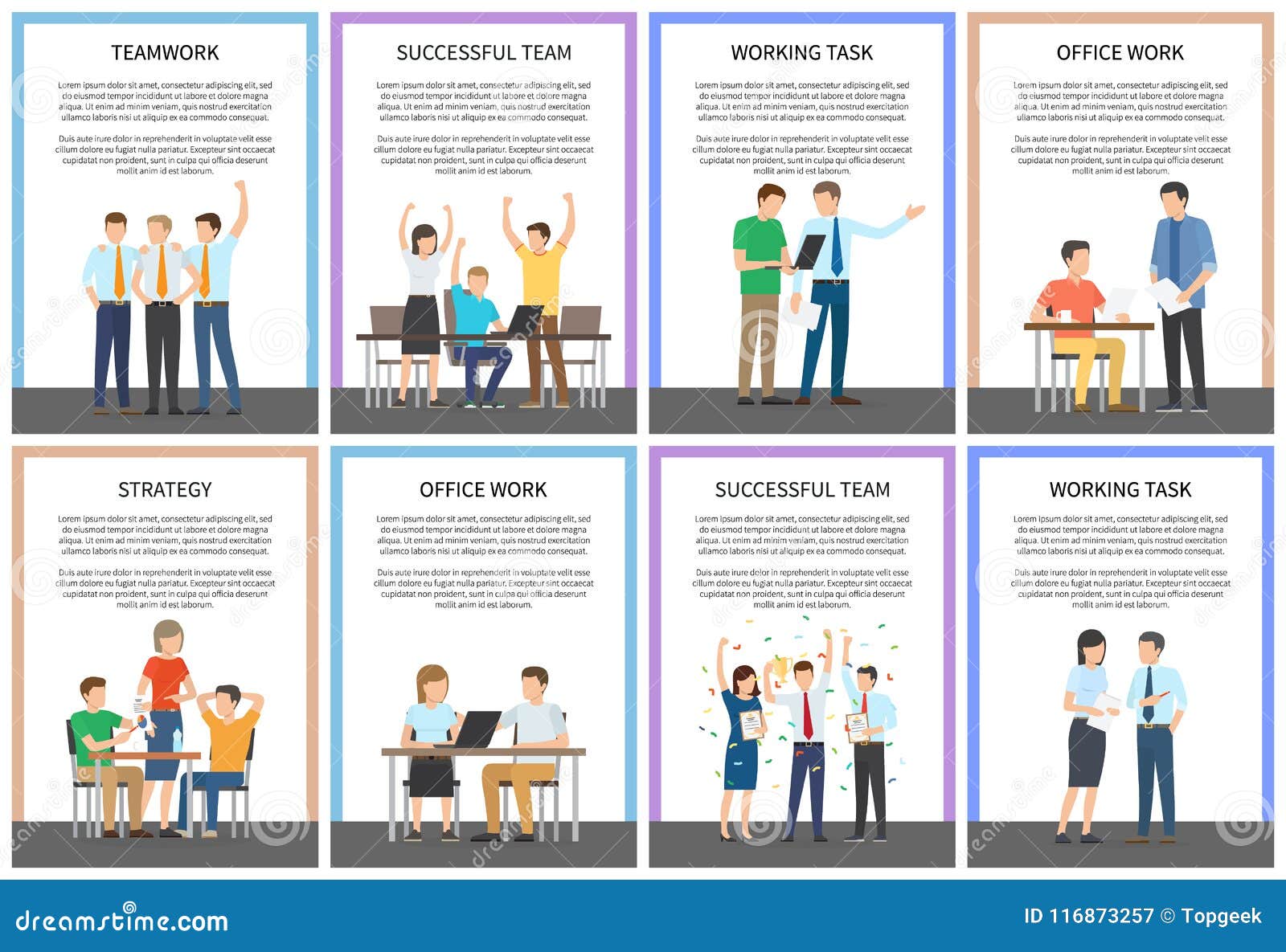 Teamwork and Successful Team Vector Illustration Stock Vector ...