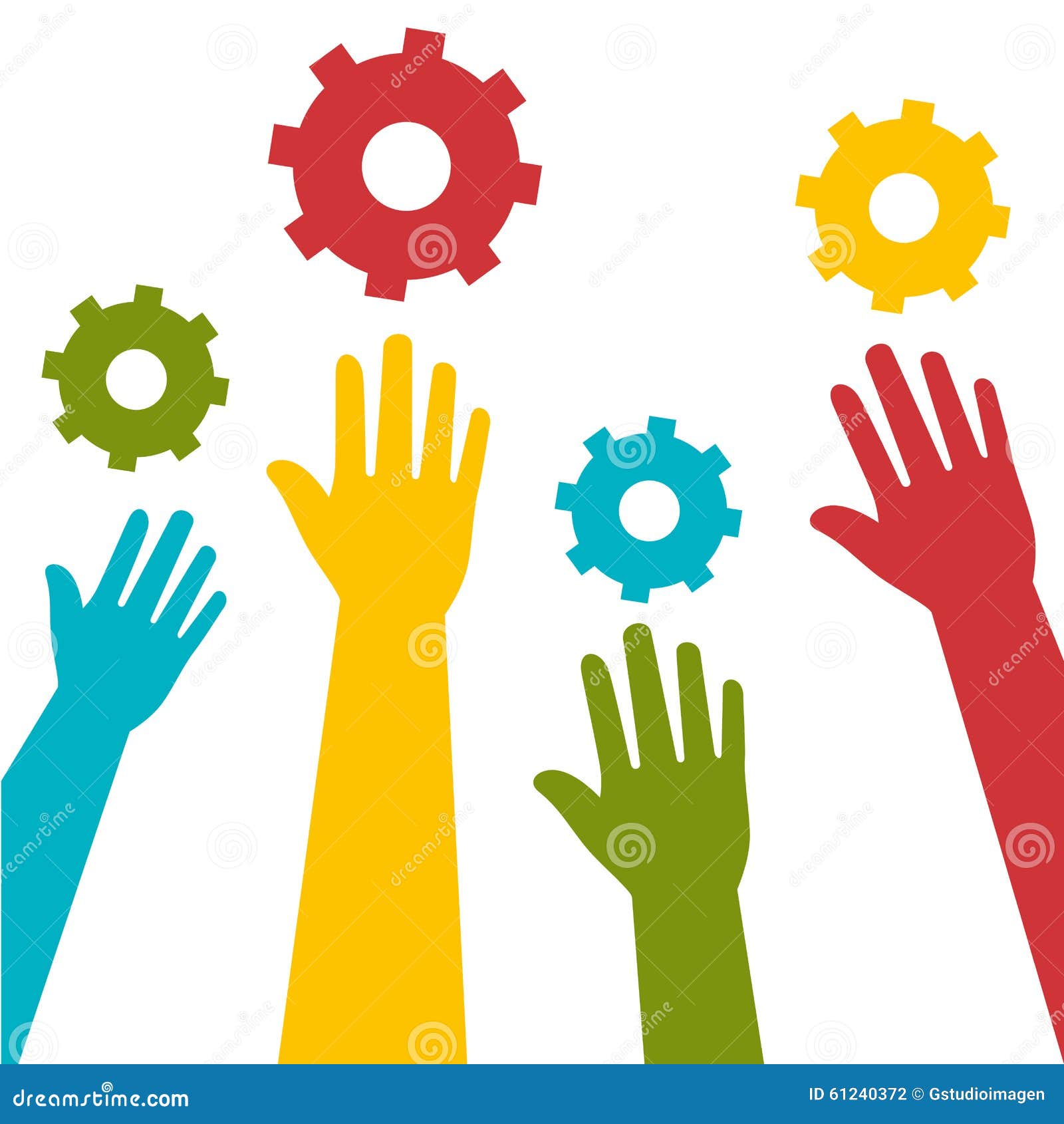 Teamwork Support and Leadership Stock Vector - Illustration of ...