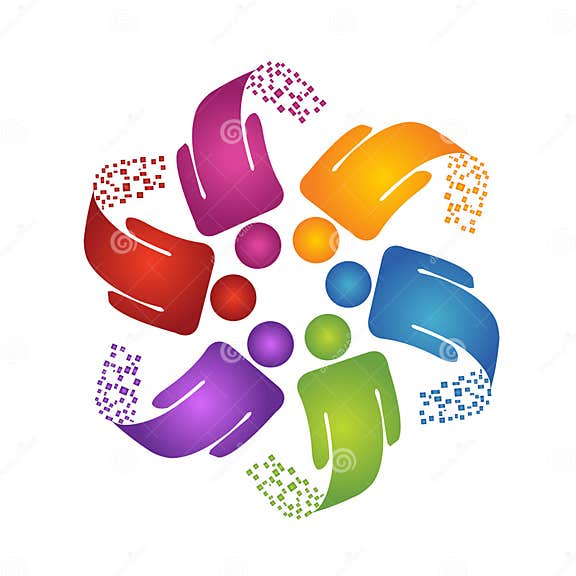 Teamwork Support Logo Vector Stock Vector - Illustration of harmony ...