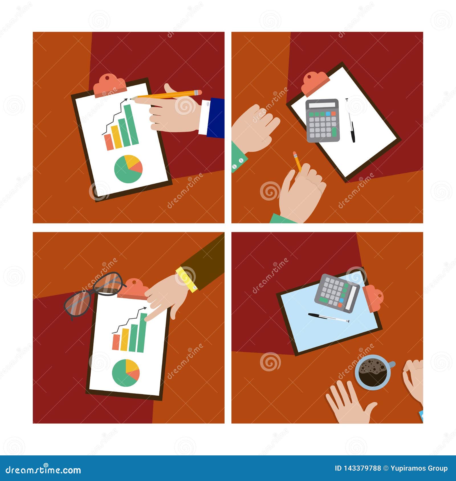 Teamwork and support cards stock vector. Illustration of professional ...