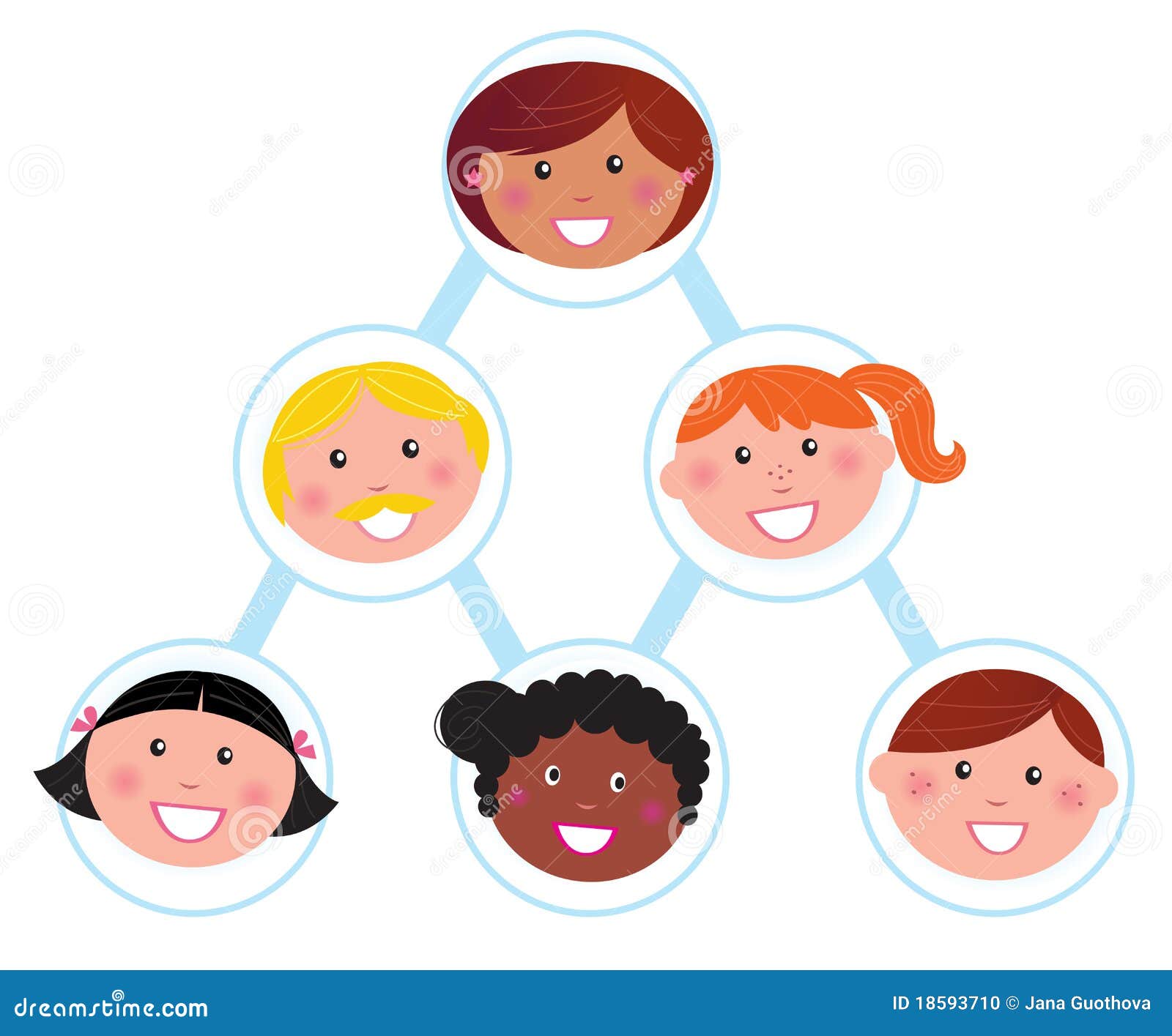 Teamwork and Support / Working Team: Human Pyramid Stock Vector ...