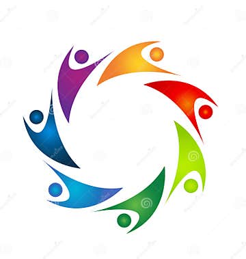 Teamwork Supportive People Vector Logo Stock Vector - Illustration of ...