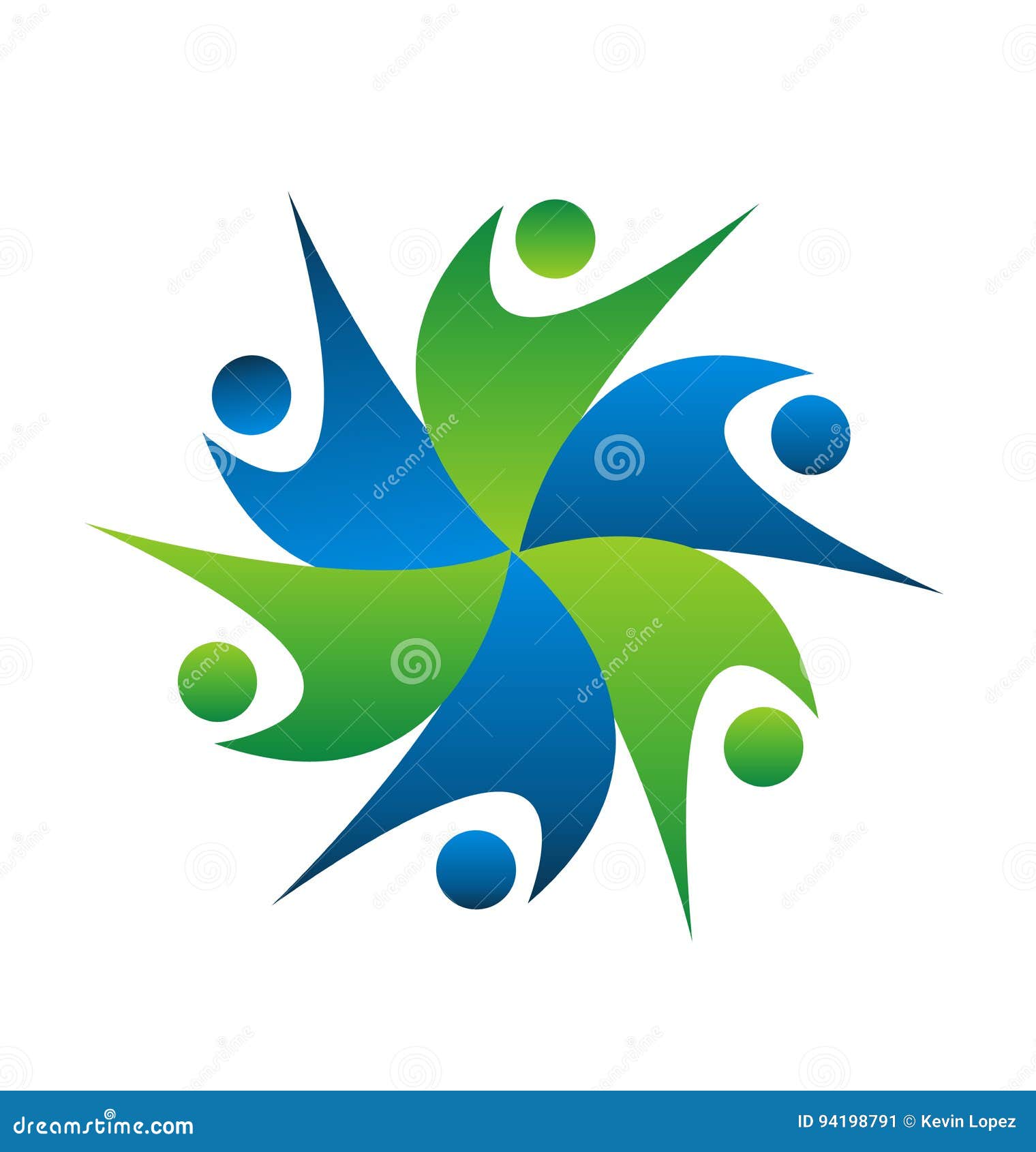 Teamwork Swoosh Pattern Business People Logo Stock Vector ...