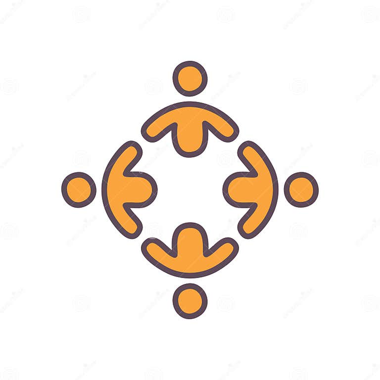 Teamwork Symbol. Simple Illustration Representing Unity, Collaboration ...