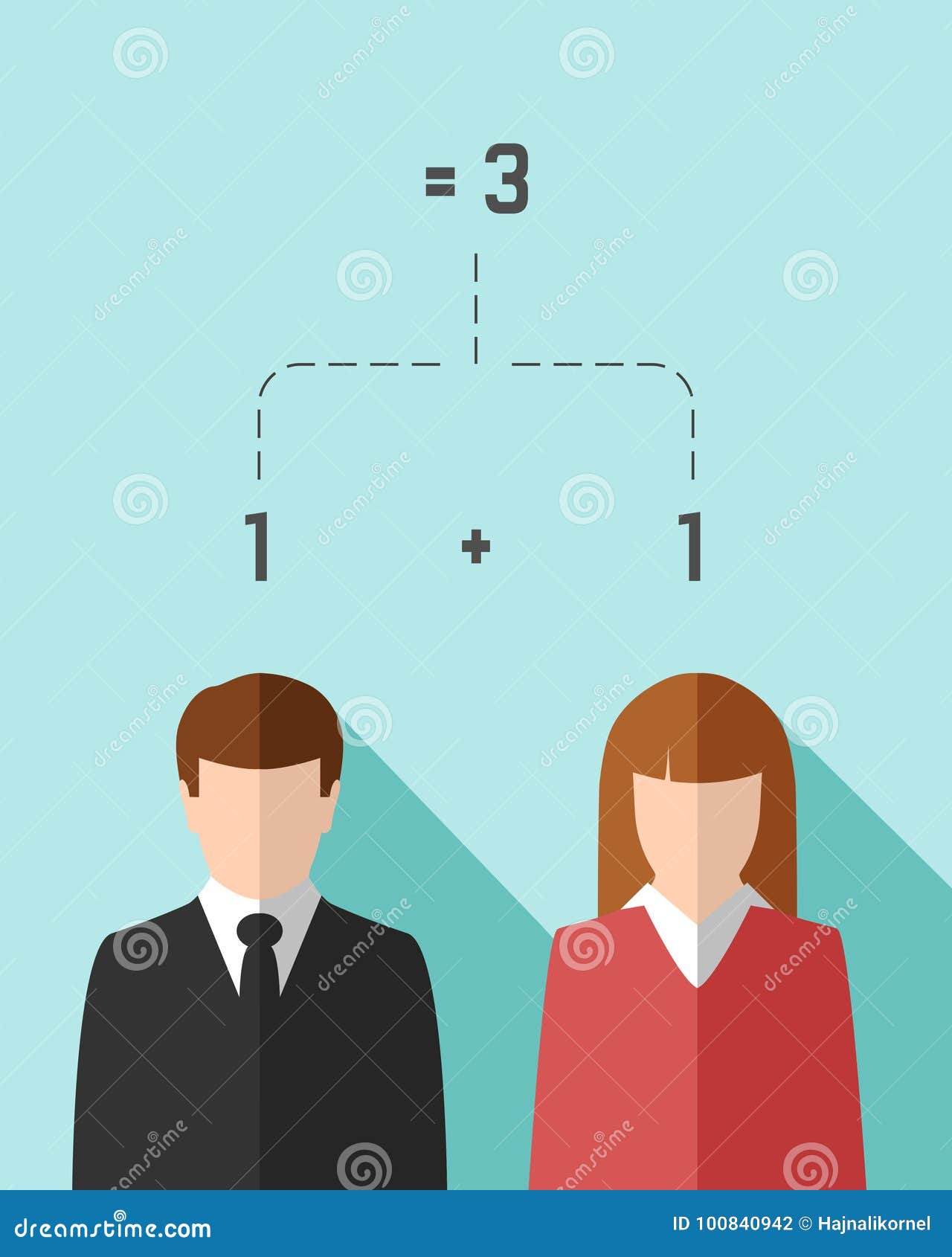 Teamwork and Synergy Concept with Businessman and Businesswoman Stock ... Teamwork and Synergy Concept with Businessman and Businesswoman Stock ...