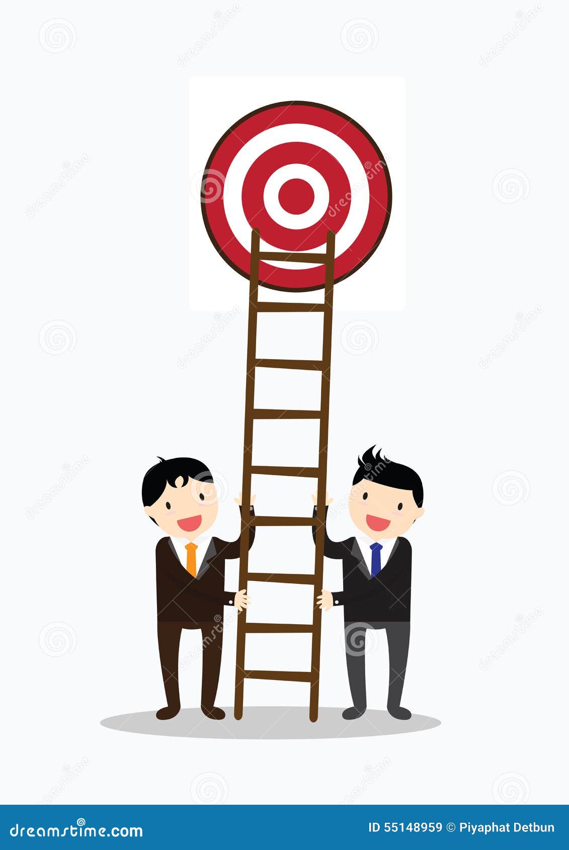 Teamwork Target Concept stock vector. Illustration of setting - 55148959