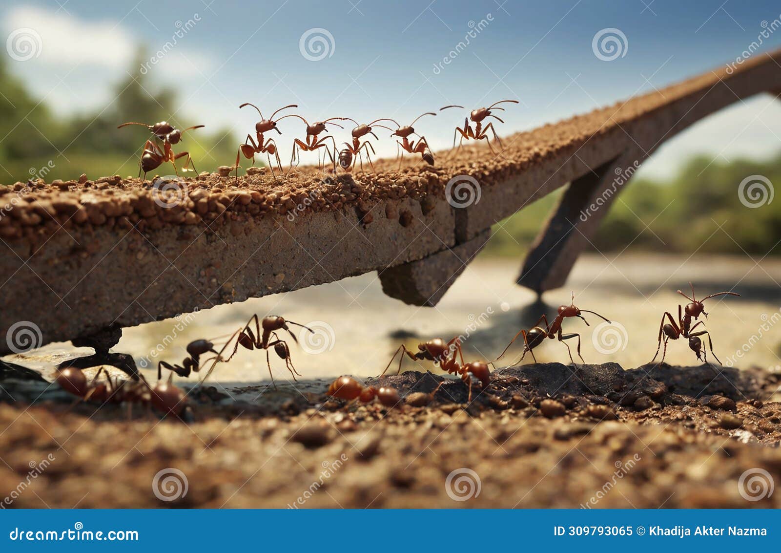 Teamwork - Team of Ants Work Constructing House. Stock Illustration ...