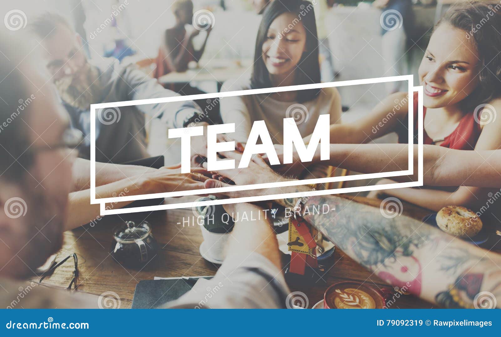 Teamwork Team Building Spirit Togetherness Concept Stock Image - Image ...