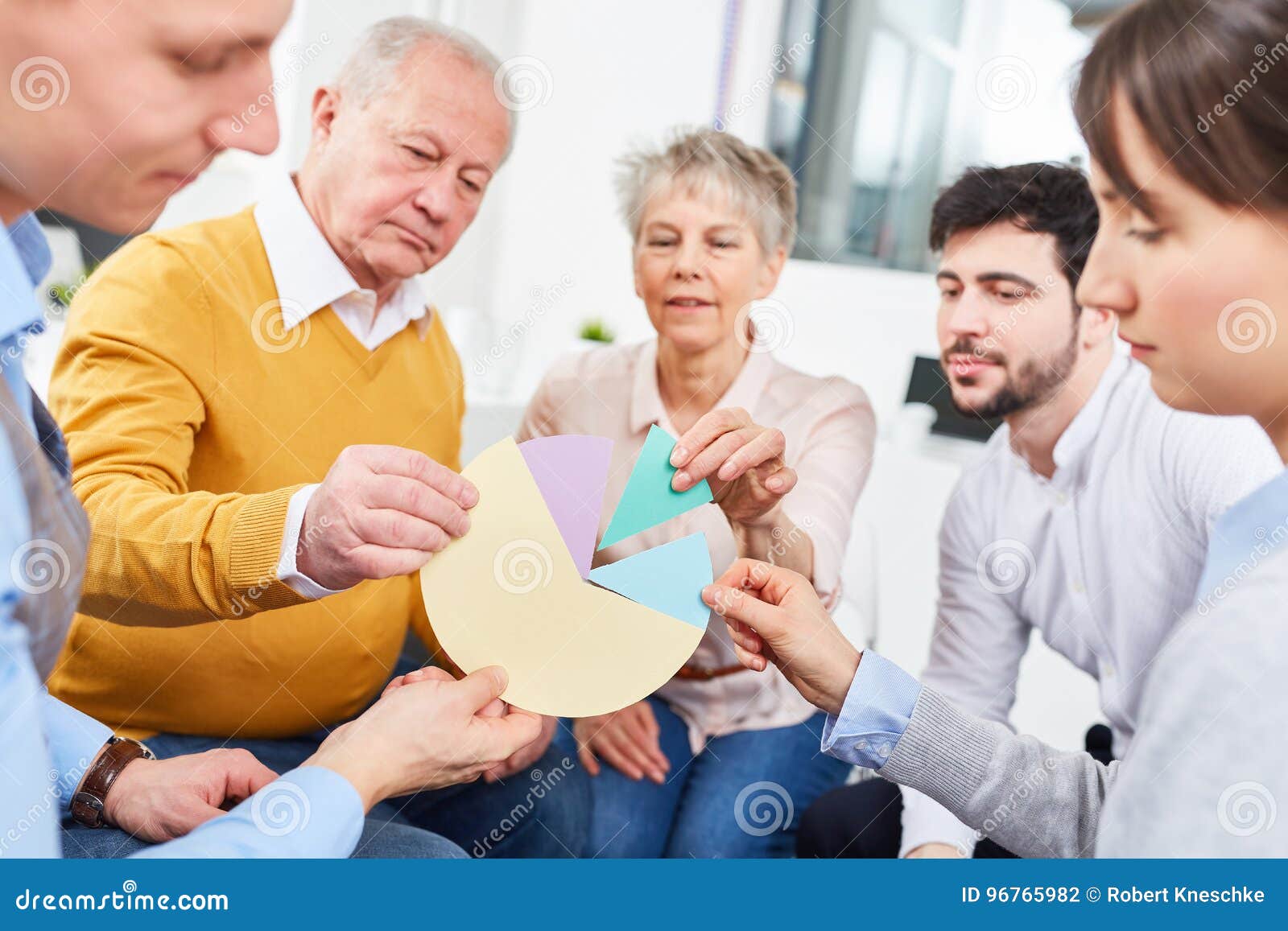 Teamwork at Team Building Workshop Stock Photo - Image of method ...