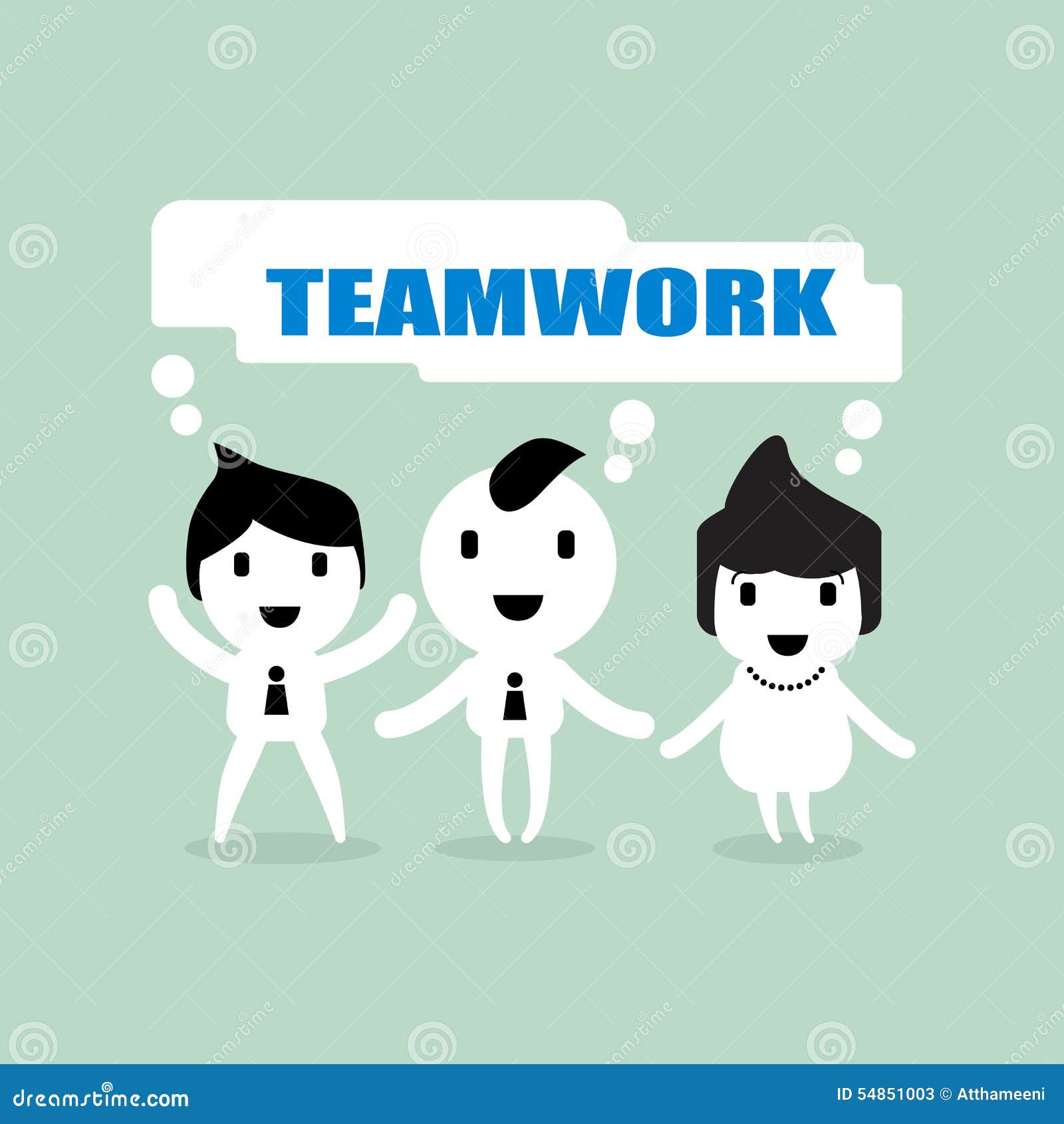 Teamwork Team Collaboration Cartoon Concept Illustration Stock ...